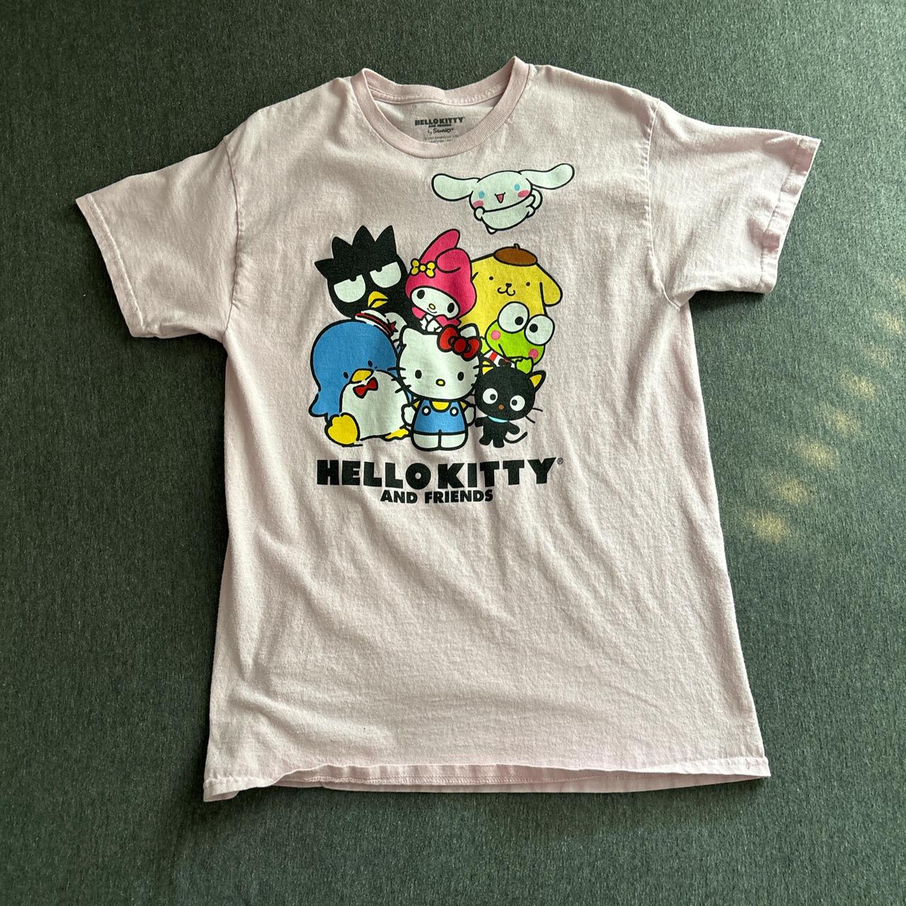 men’s medium hello kitty y2k graphic tee good... - Depop