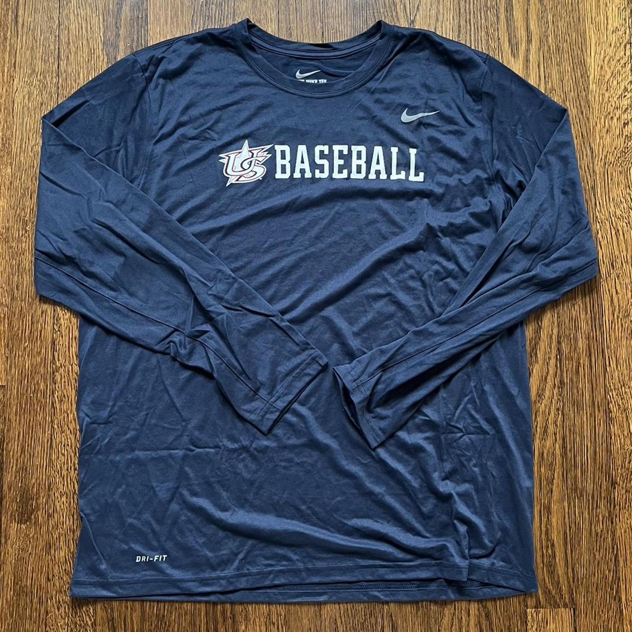 Navy US Baseball Dri-Fit Nike T Shirt -no flaws,... - Depop