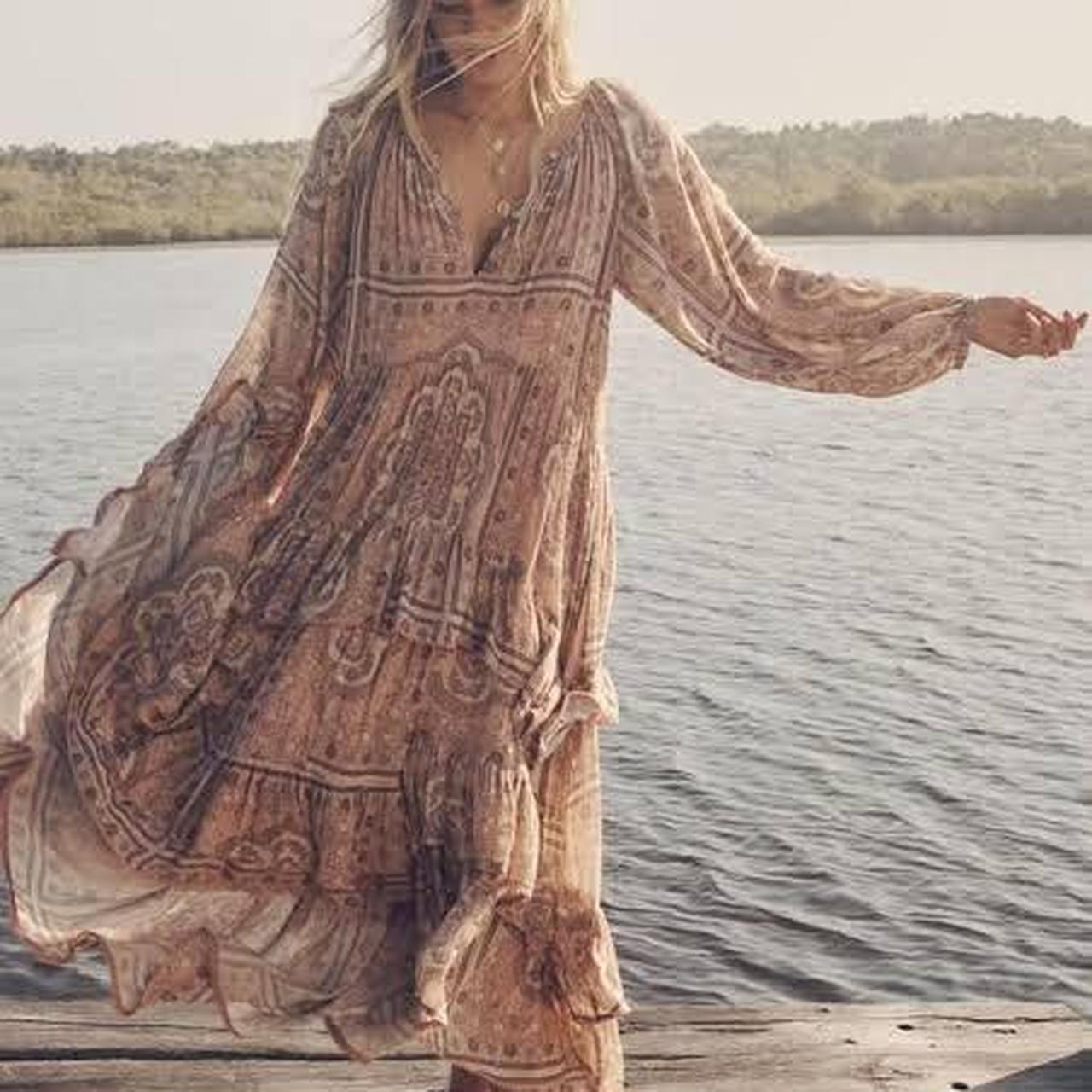 Spell x Elle Ferguson Rumor Ruffle Maxi M EUC ~ worn... | Depop