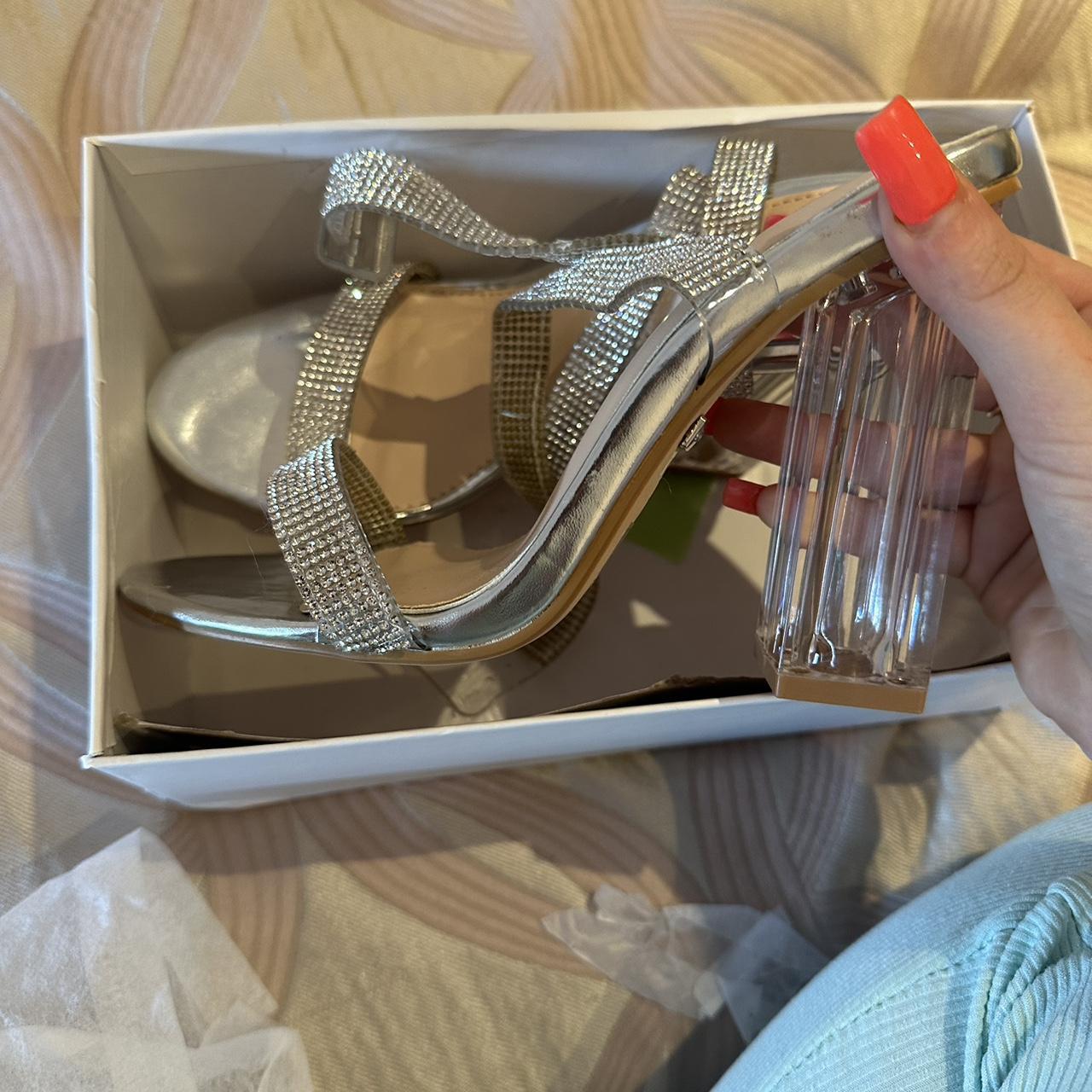 Sparkly shoes From quiz Never worn in box Size 4 - Depop