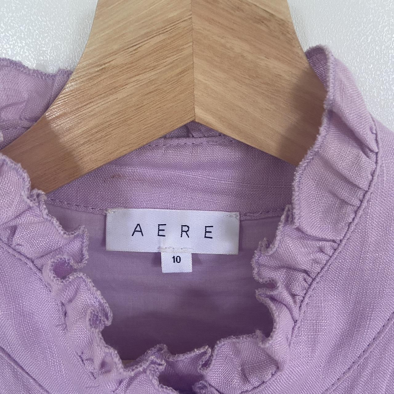 Aere Frill Tiered Mini Dress Size 10 Worn once... - Depop
