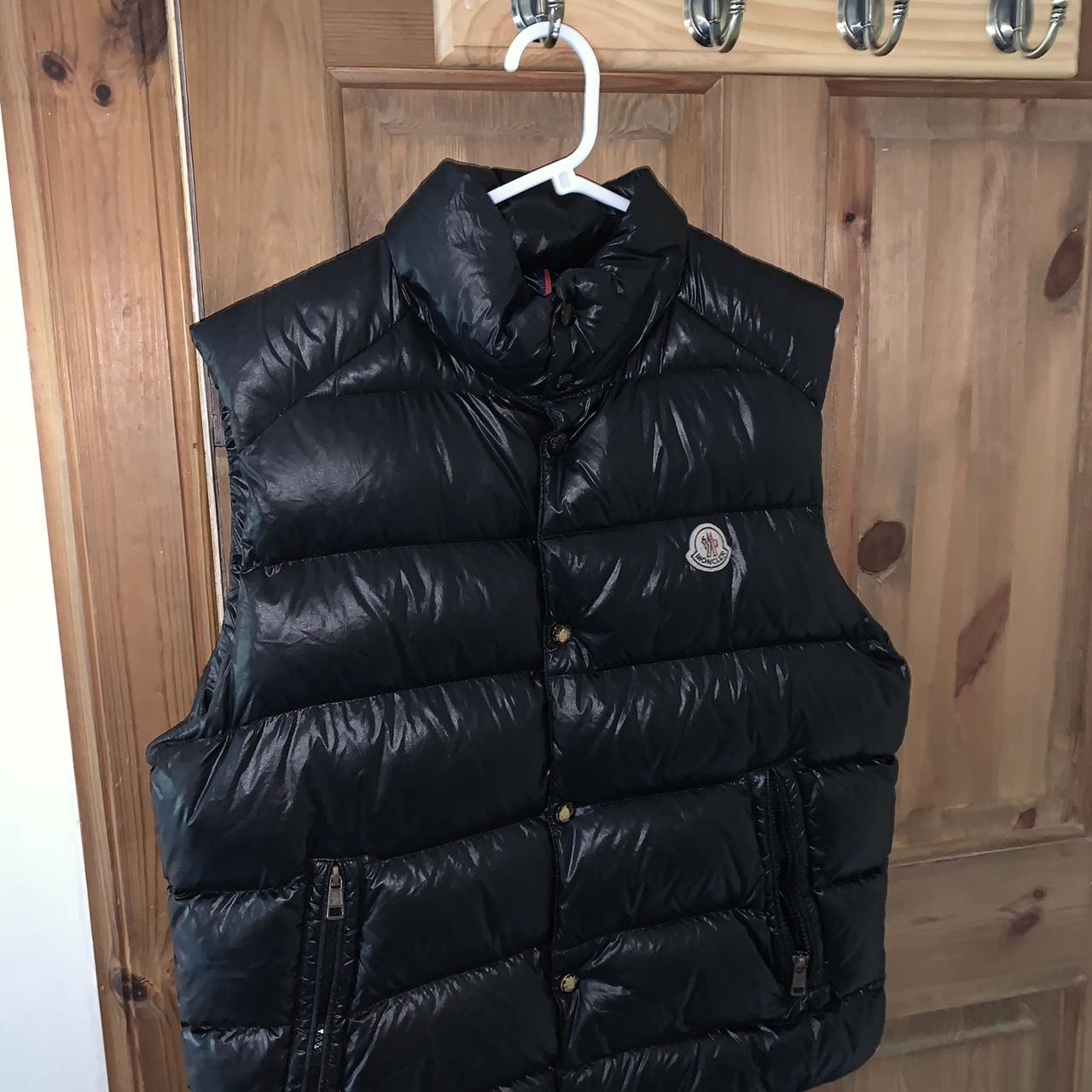 Men’s medium moncler bodywarmer/gilet 7/10 condition - Depop