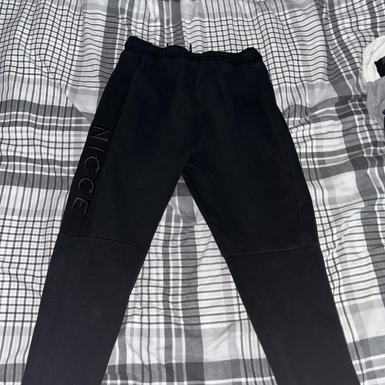 Triple black Nicce tracksuit size m - Depop