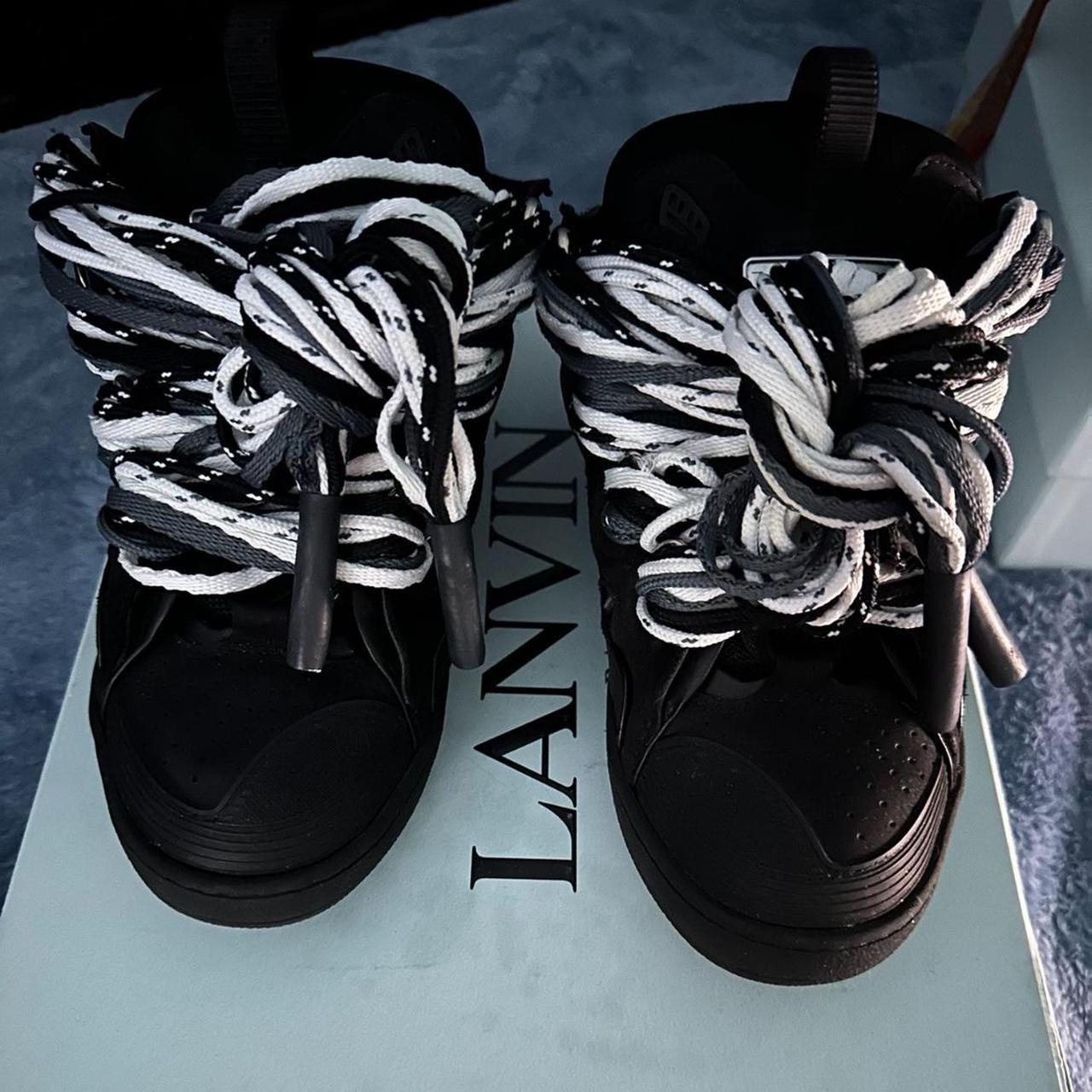 Black and white lanvin Size 41/8 Pay with cash app - Depop