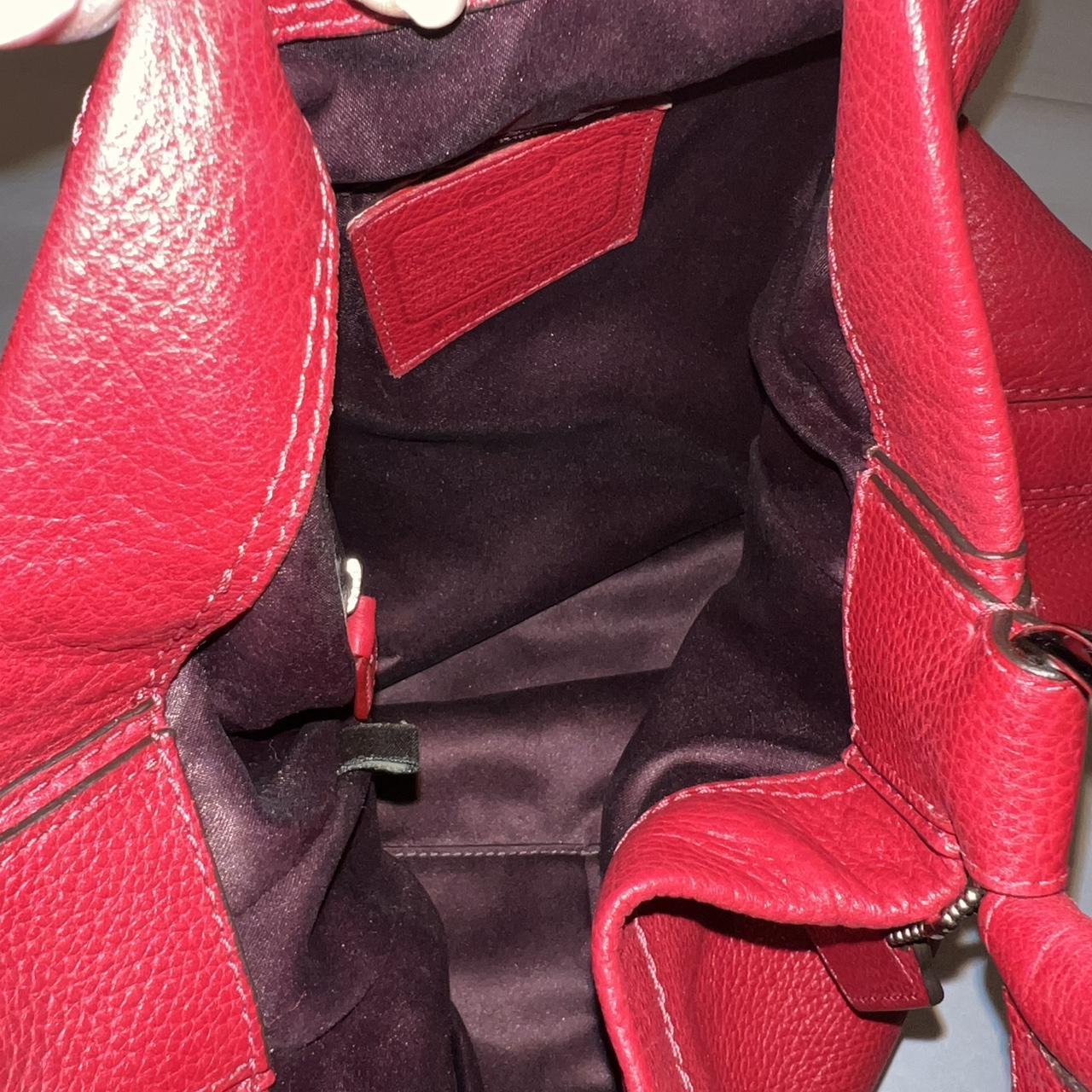 Ruby red coach shoulder bag #red #statement #coach... - Depop