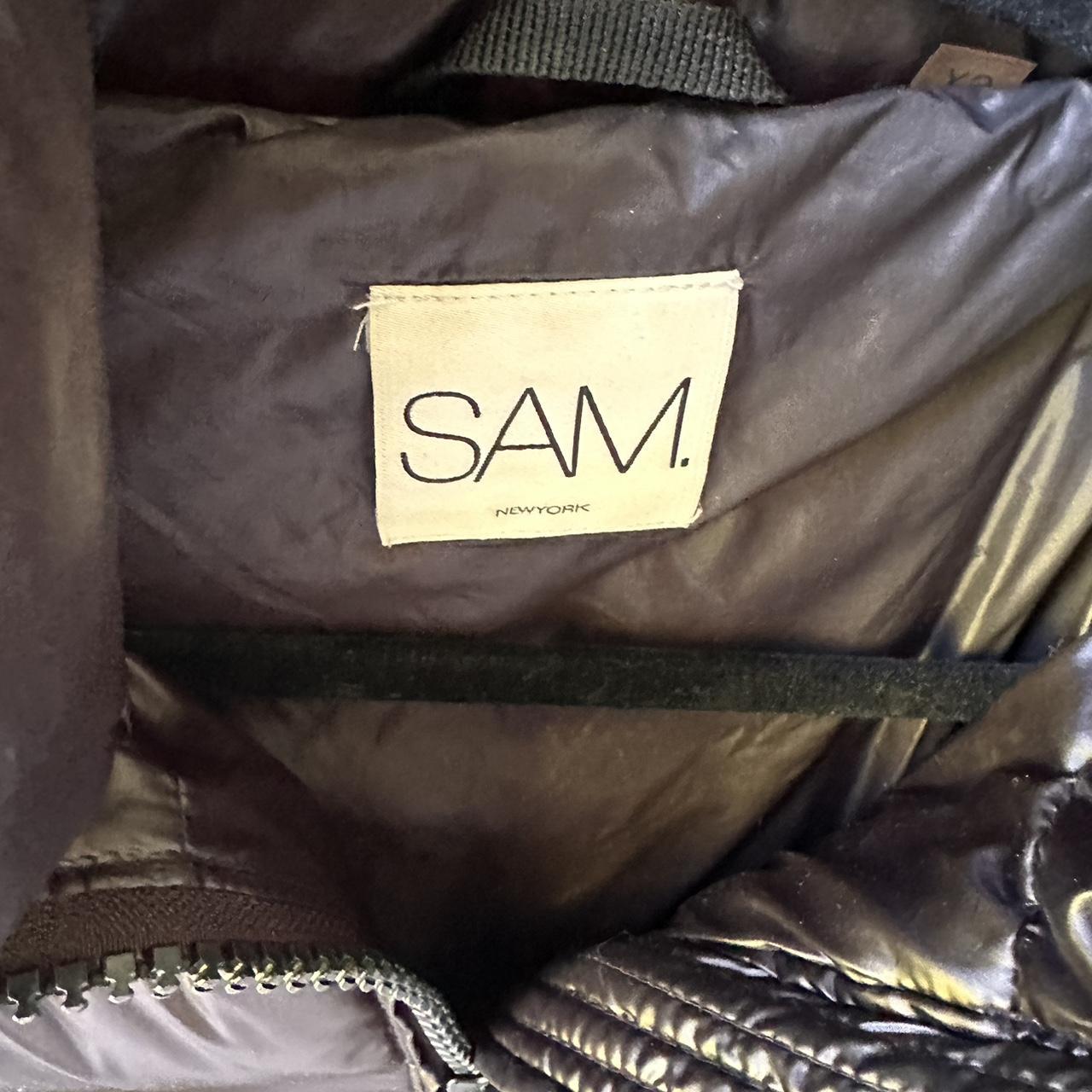 SAM Black Shiny Bubble Jacket size XS - Depop