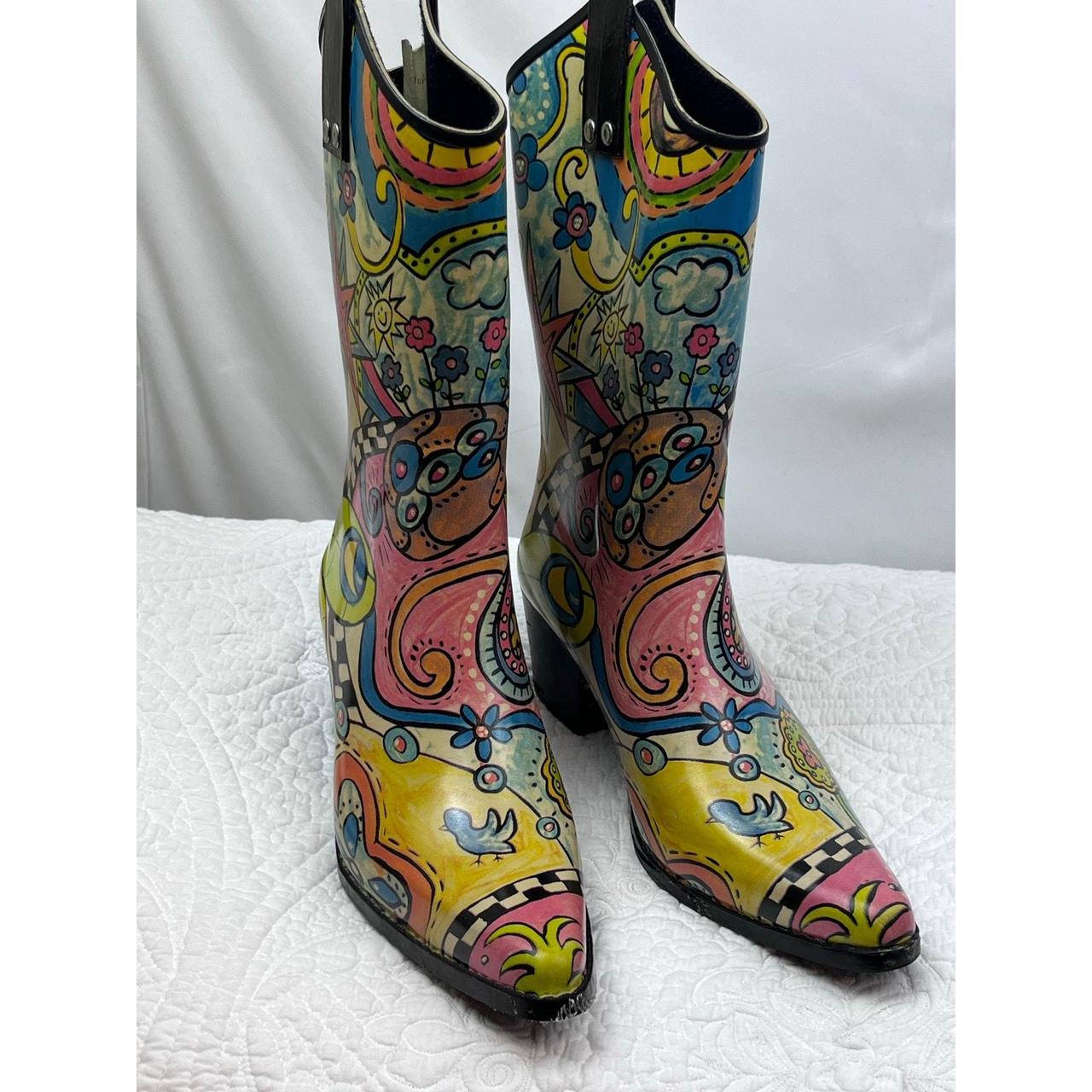 Rain Bops By Behive Women's Size 9 Multicolored... | Depop