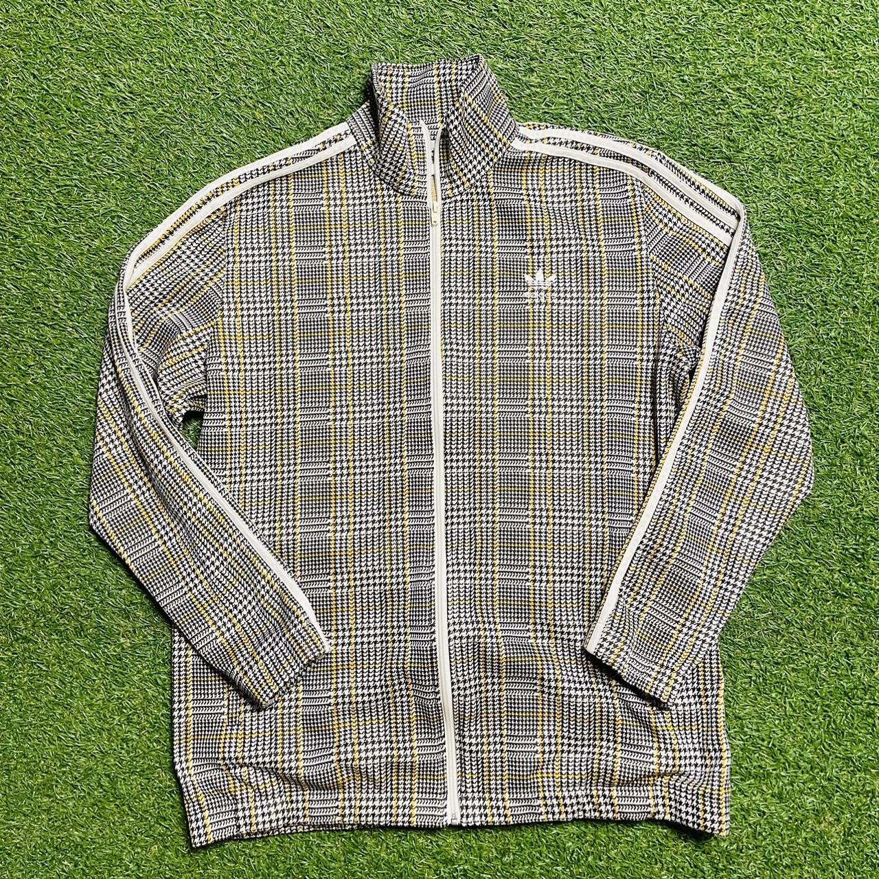 Vintage Men’s Plaid Adidas Track Jacket Good... - Depop