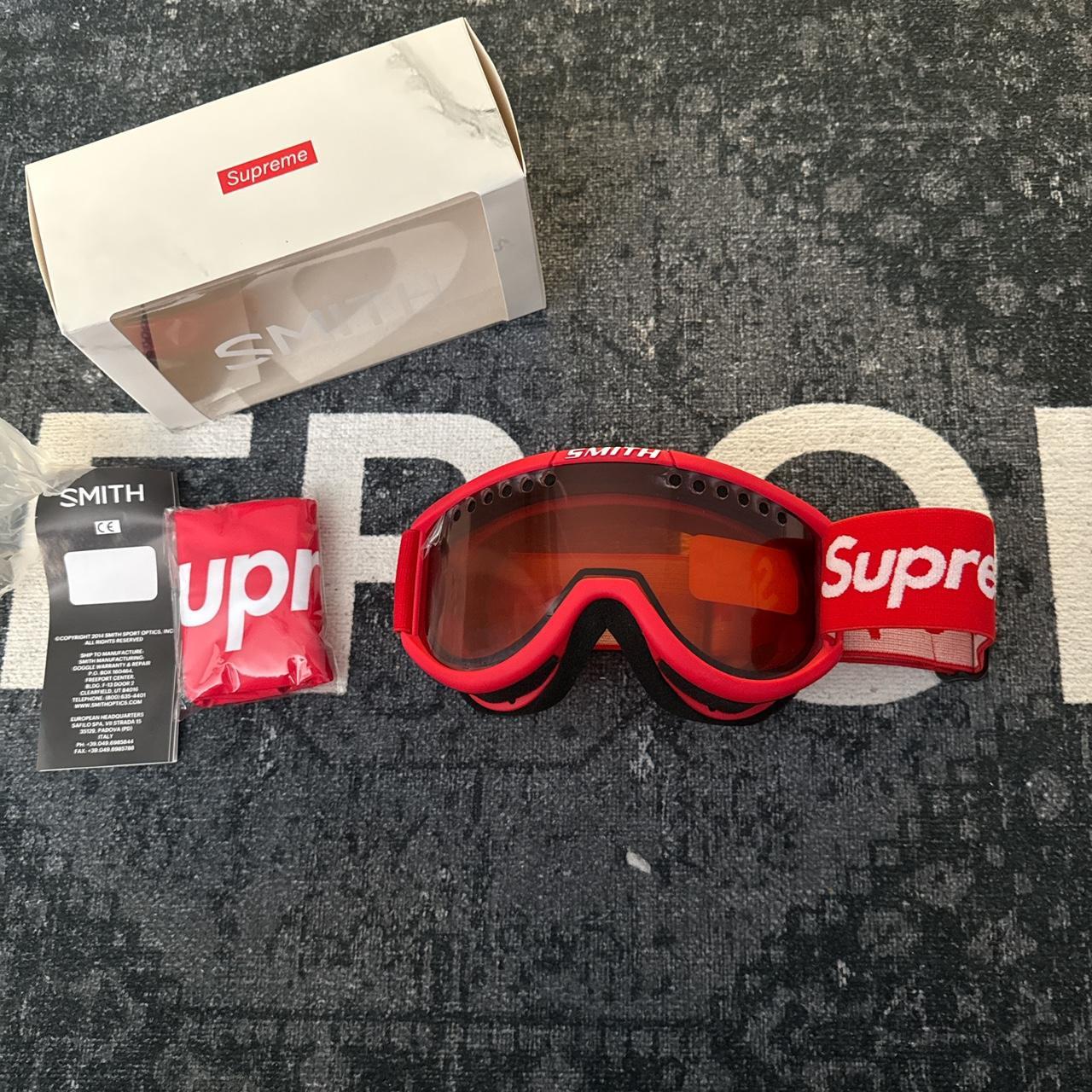 Supreme Red ski/snowboarding Goggles New with box - Depop