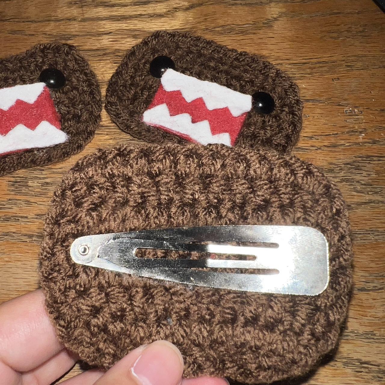 Domo Hair Clips!” • * Handmade crafts crochet... - Depop