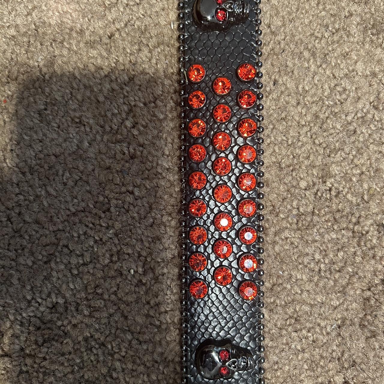 Y2K rhinestone belt - Depop