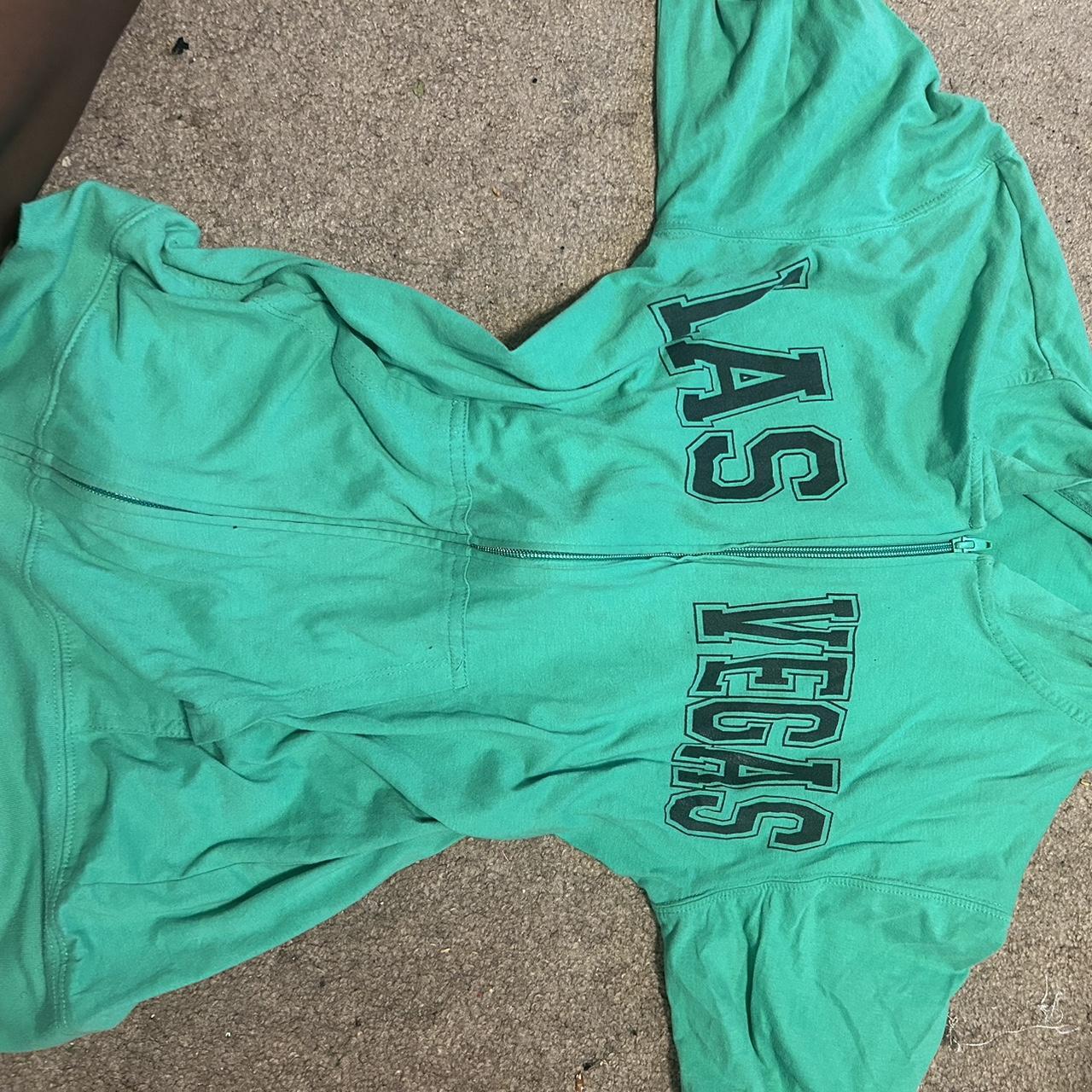 y2k Green jacket with hoodie - Depop