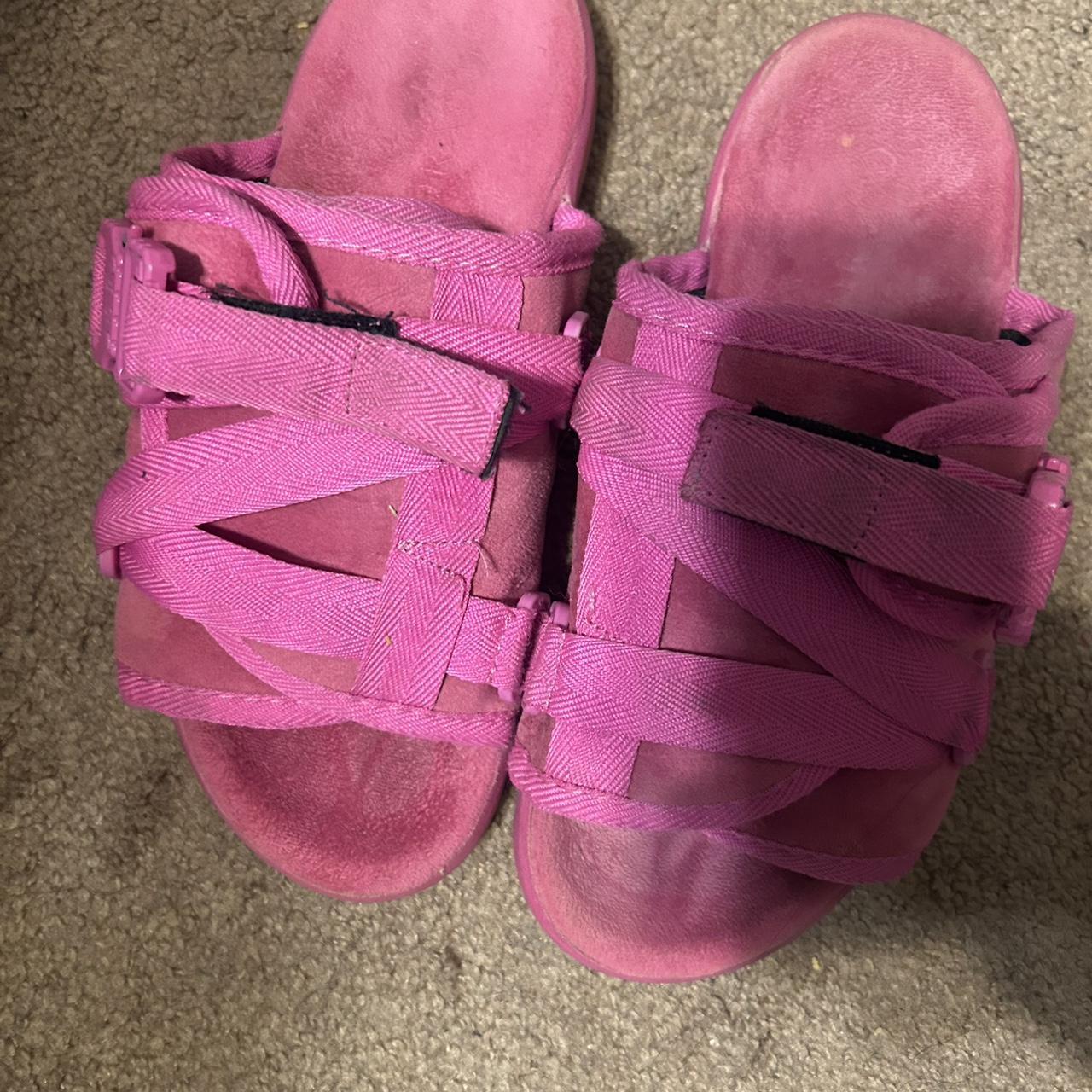 Pink suede Draco slides #slides #pink | Depop