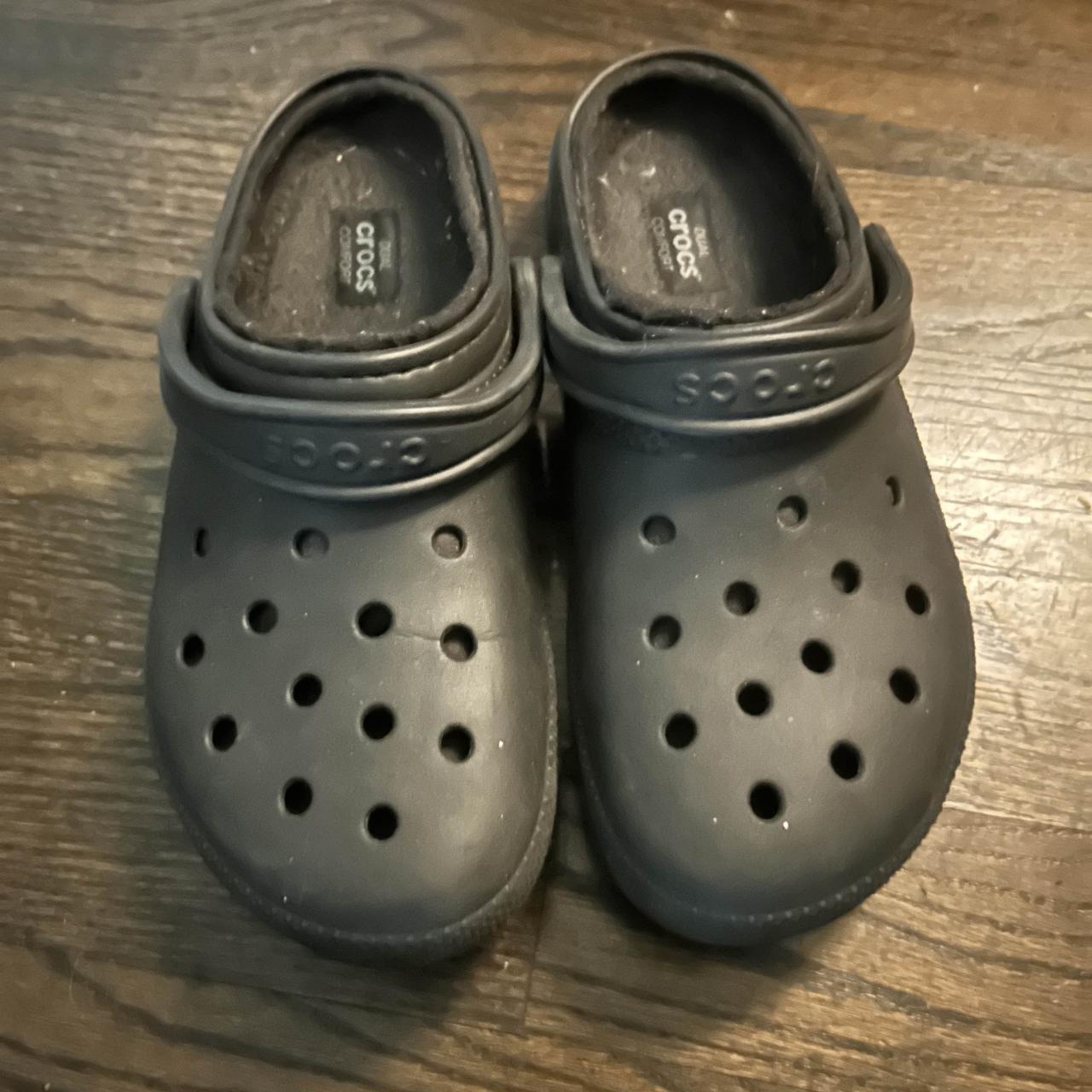 Crocs - just some crocs with fur inside - size 10 -... | Depop