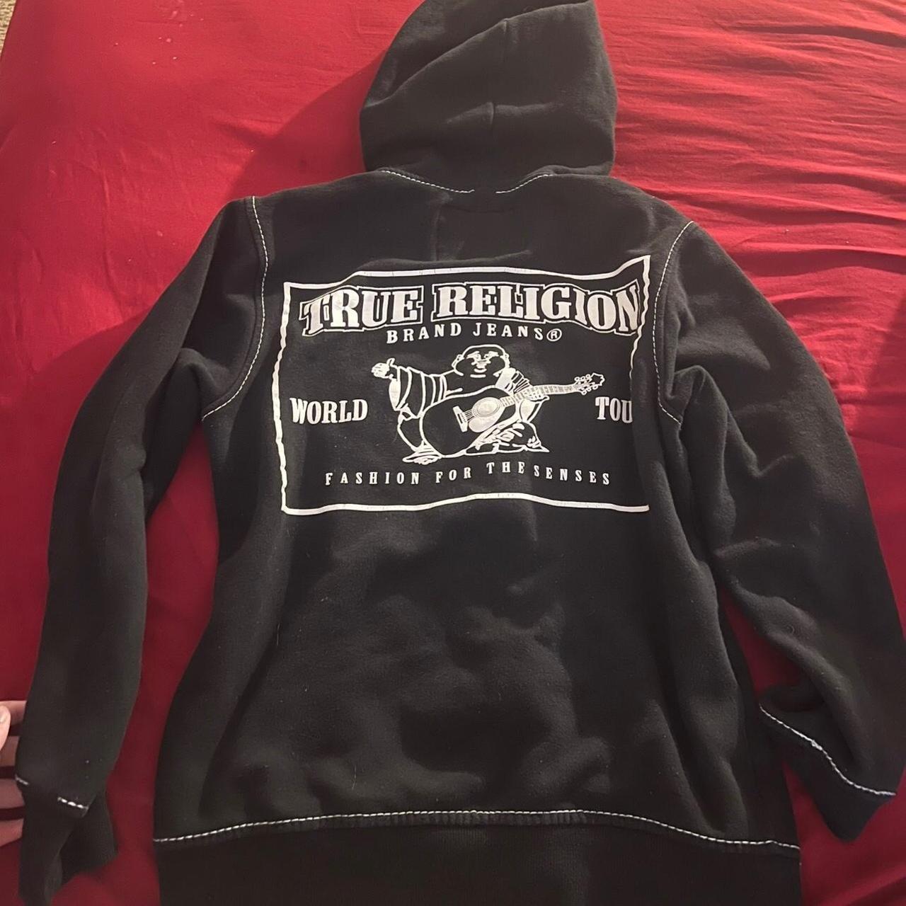 Black true religion zip up PAYPAL PAYMENTS ONLY !! - Depop