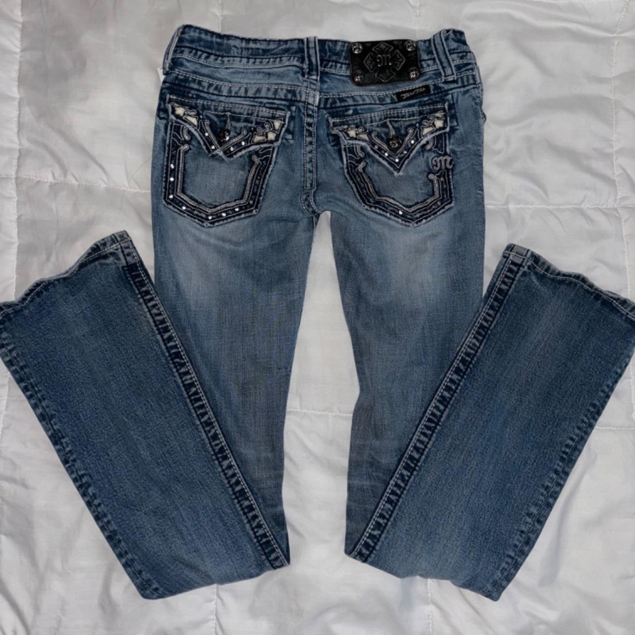 MISS ME jeans style no: JP5434B size:25 rhinestone... - Depop