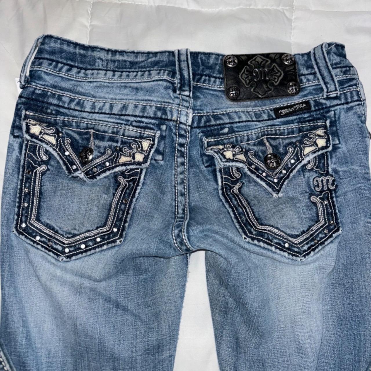 MISS ME jeans style no: JP5434B size:25 rhinestone... - Depop
