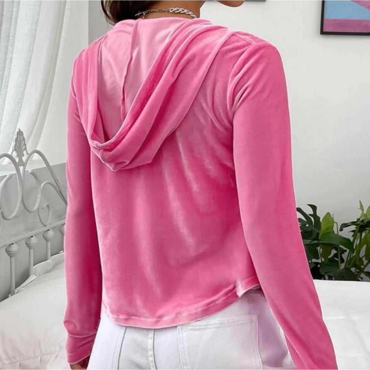 pink velvet jacket super cute and great condition... - Depop