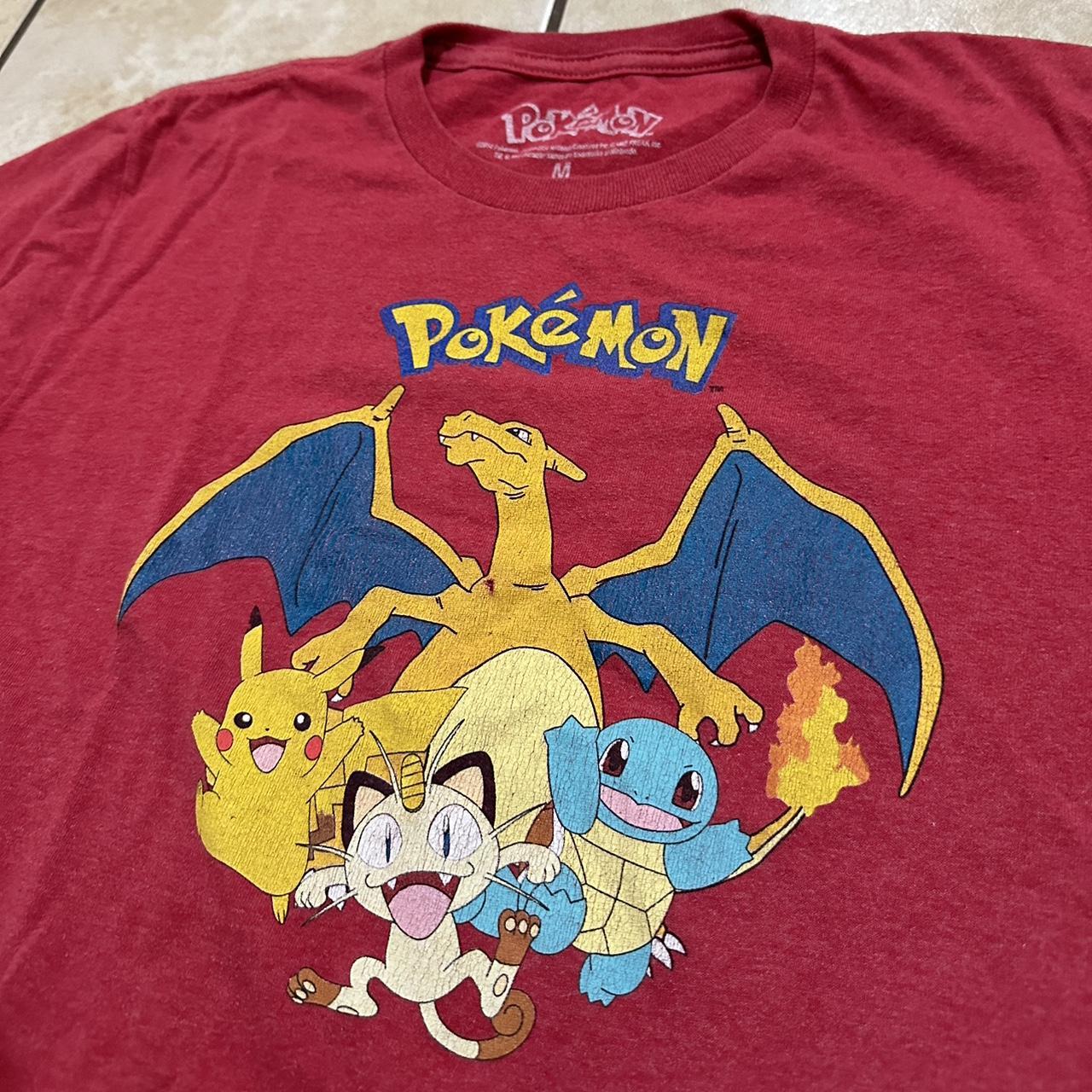 Vintage Red Pokemon Shirt Size Kids Medium Fits... - Depop