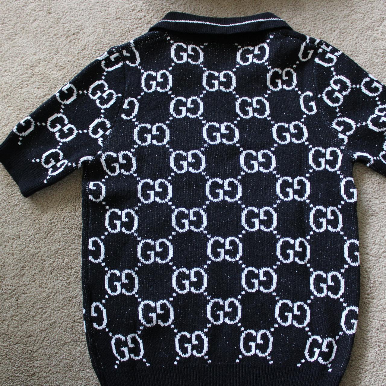 Gucci Fine Cotton Polo Shirt Fine black and... - Depop