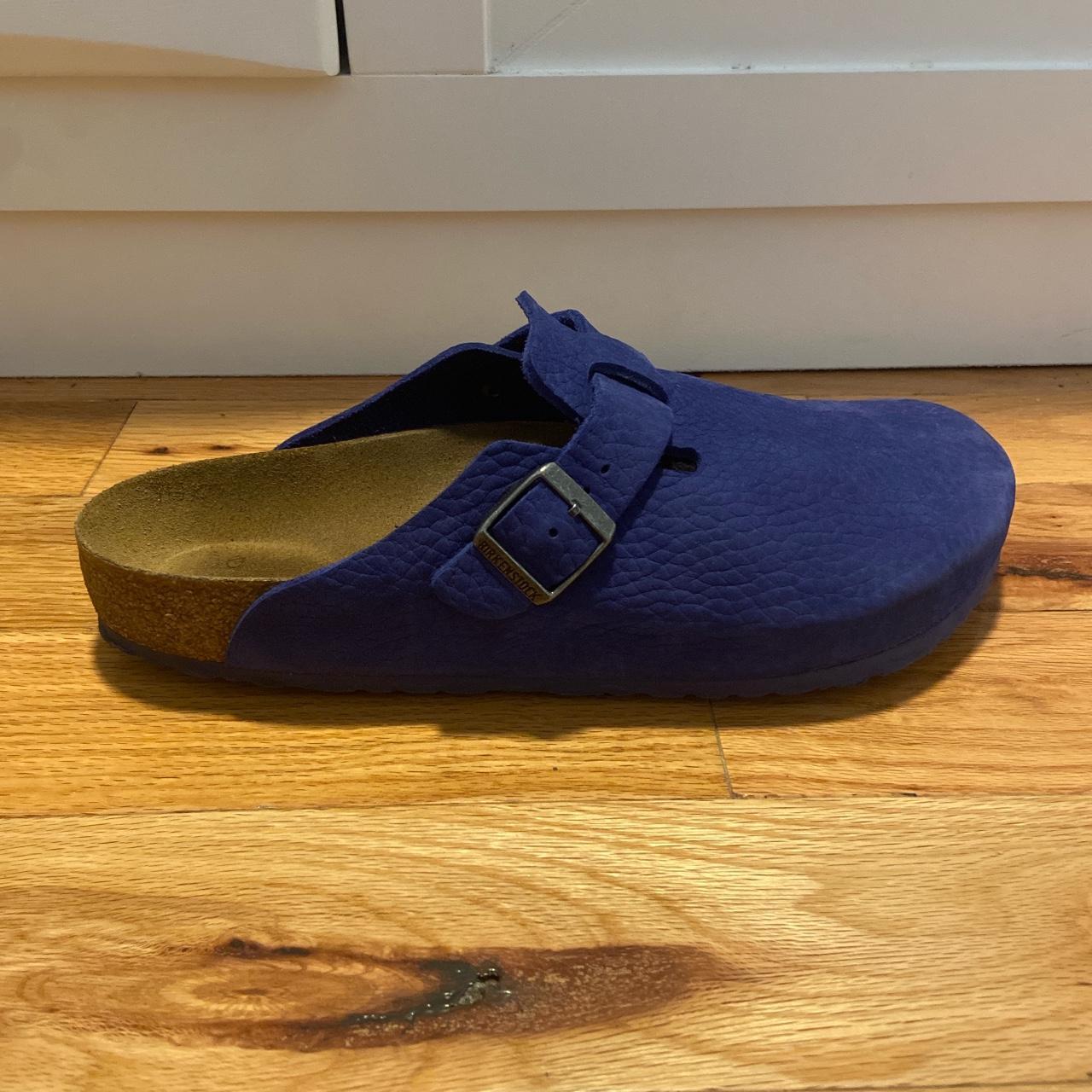 Blue Birkenstock Boston slide Size (11 -... | Depop