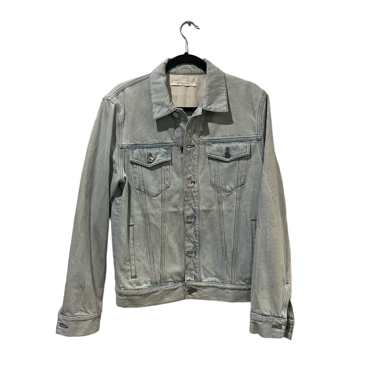 Blue Givenchy Washed Denim Jacket - Depop