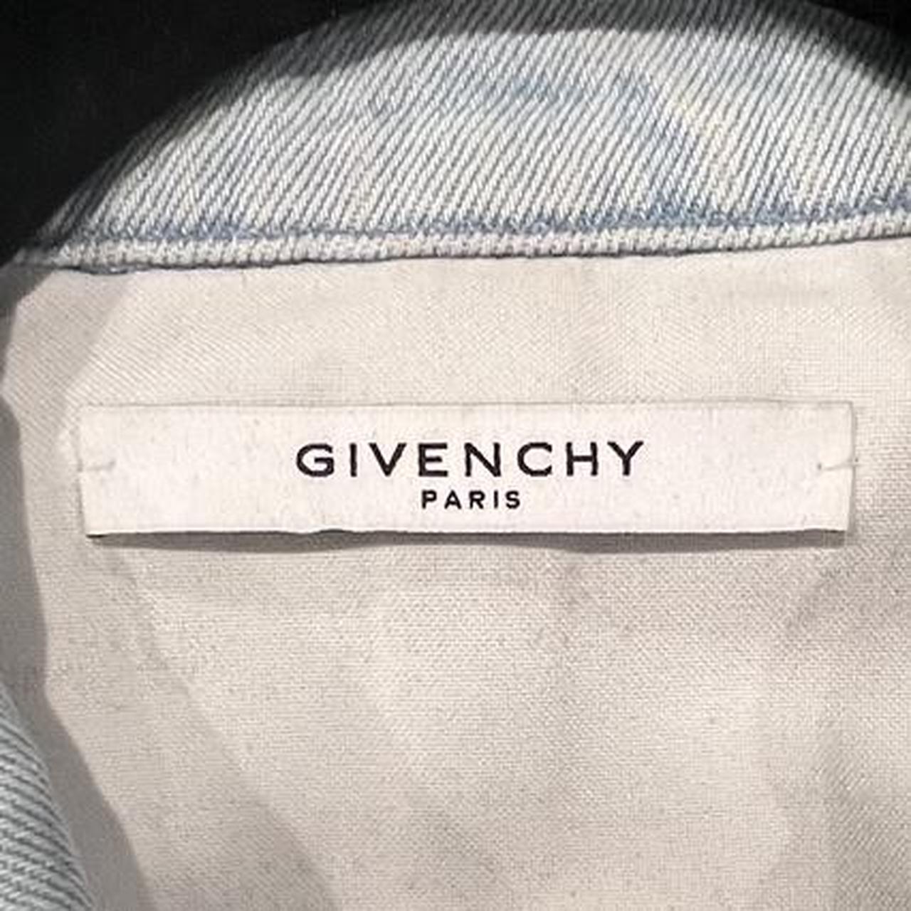 Blue Givenchy Washed Denim Jacket - Depop