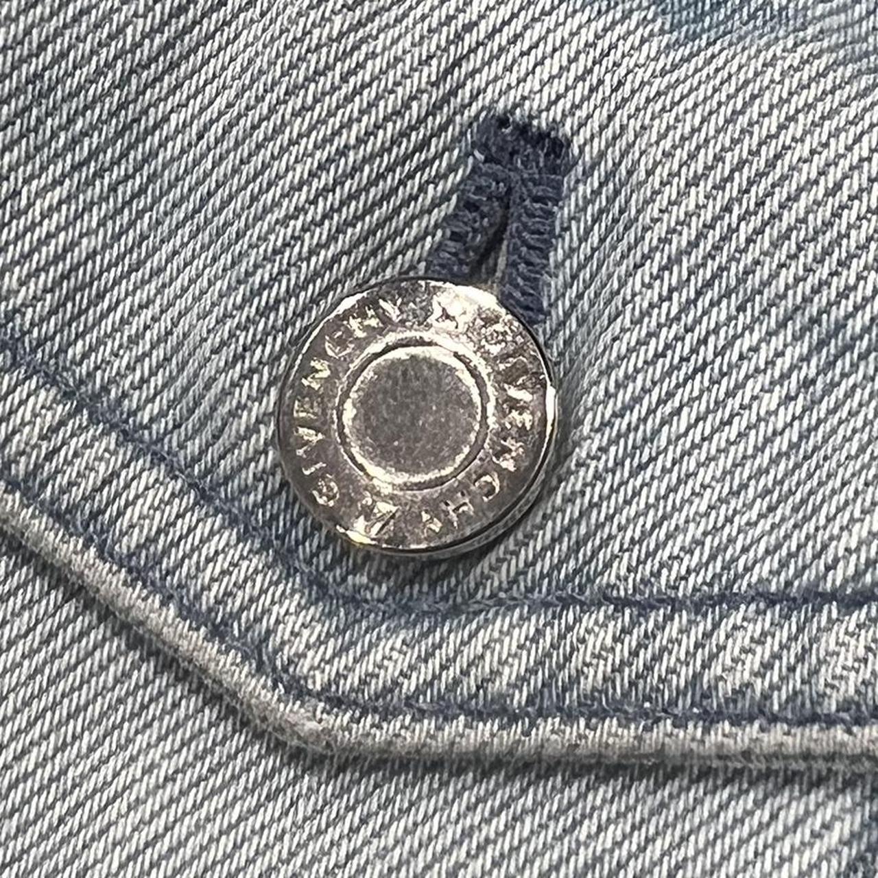 Blue Givenchy Washed Denim Jacket - Depop