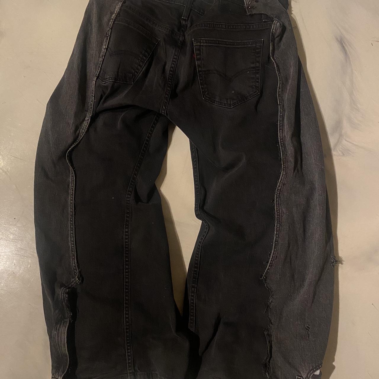 Custom 1 of 1 PROTO “prototype” wide leg jeans... - Depop