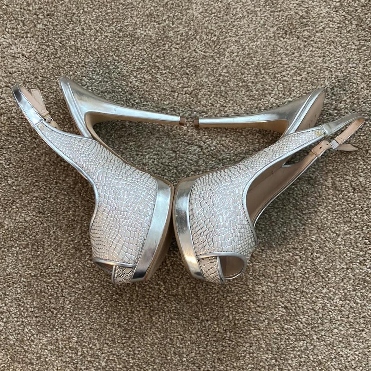 GUESS Glenisa Slingback Peep-Toed Platform Stiletto... - Depop