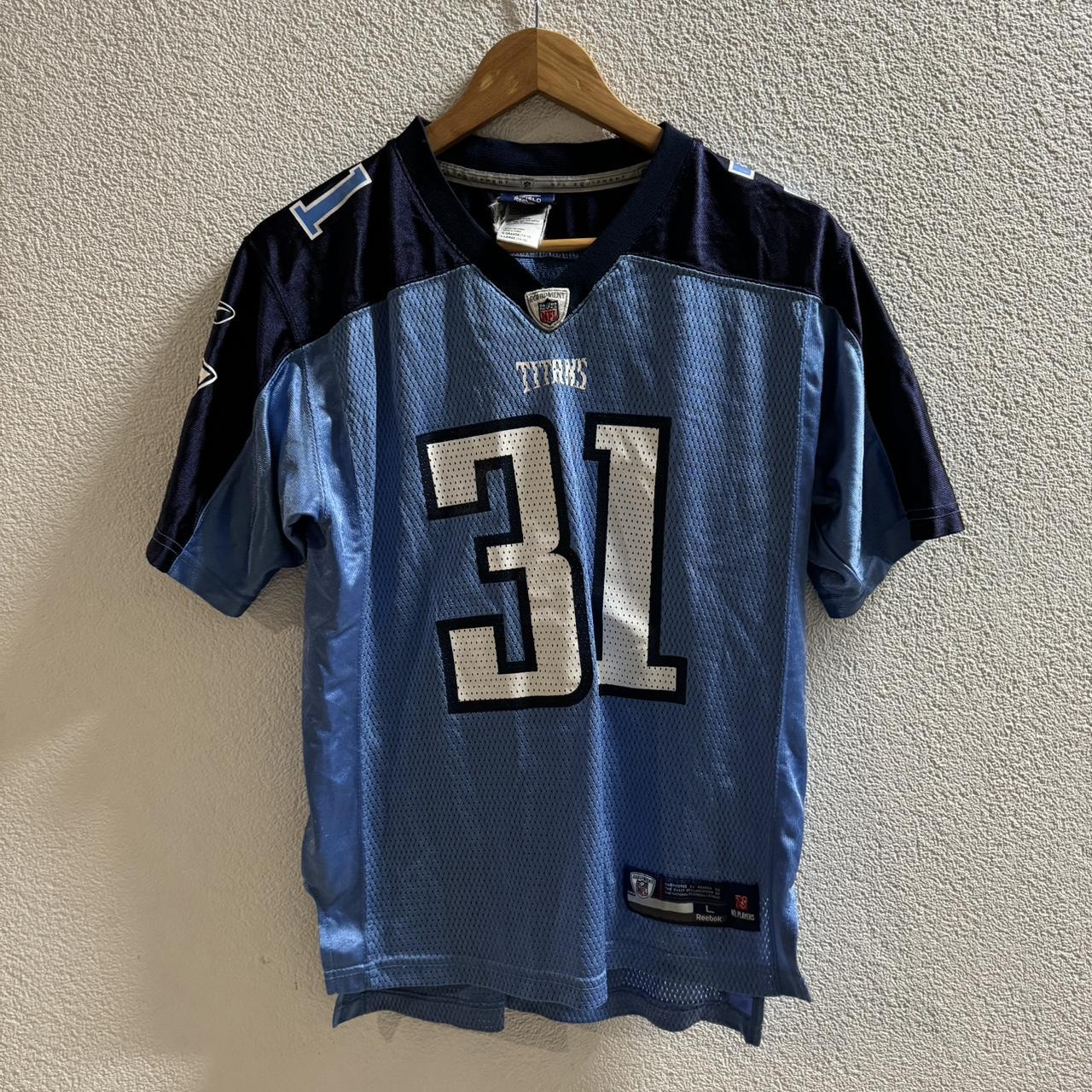 Reebok Titans blue and navy jersey #NFL Size Large... - Depop