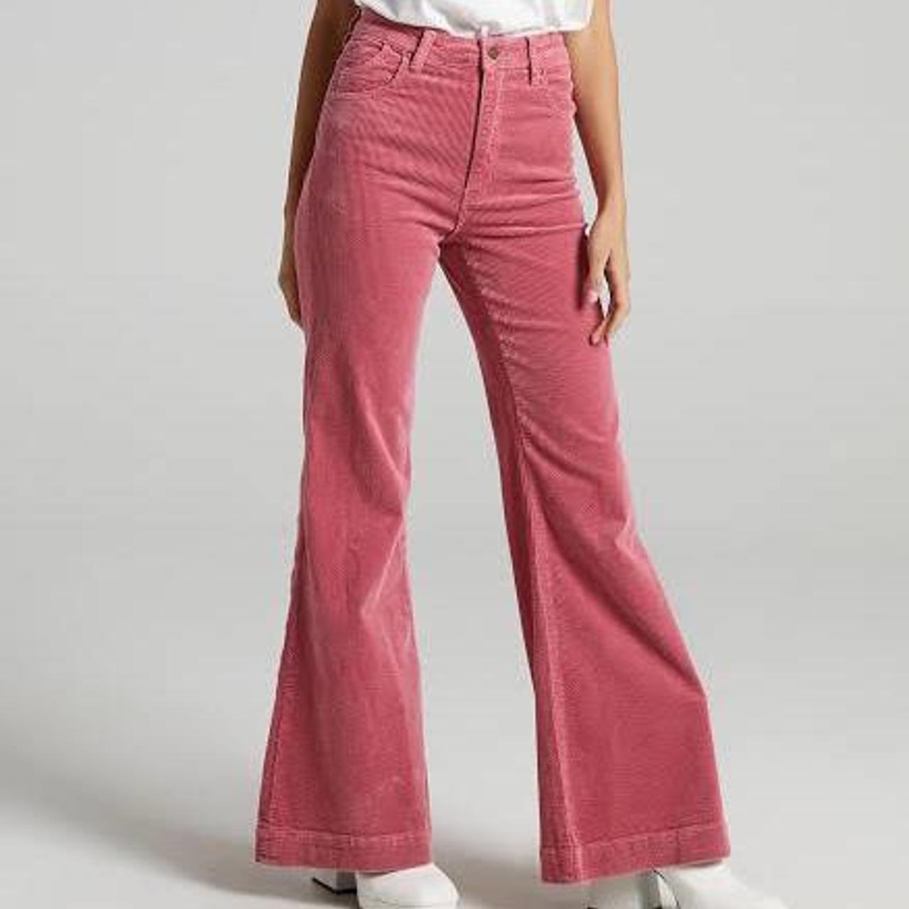 ROLLAS PINK CORDUROY FLARES from Australia... - Depop