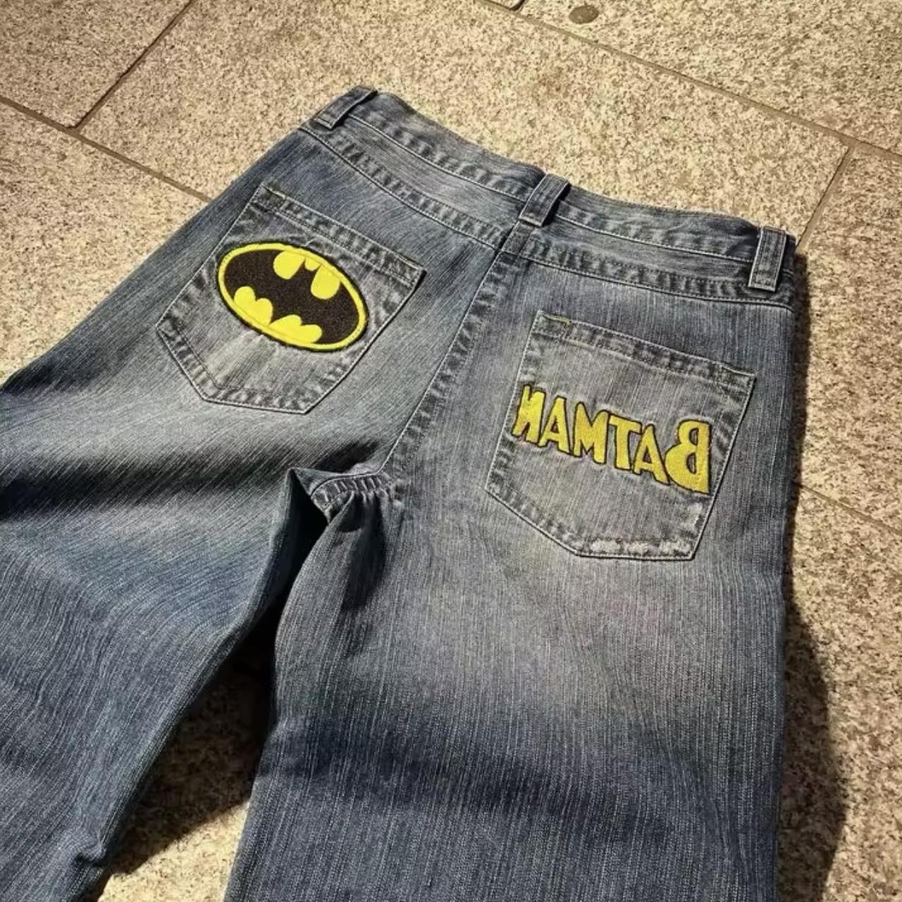 Batman jeans with embroidered logo on the back... - Depop