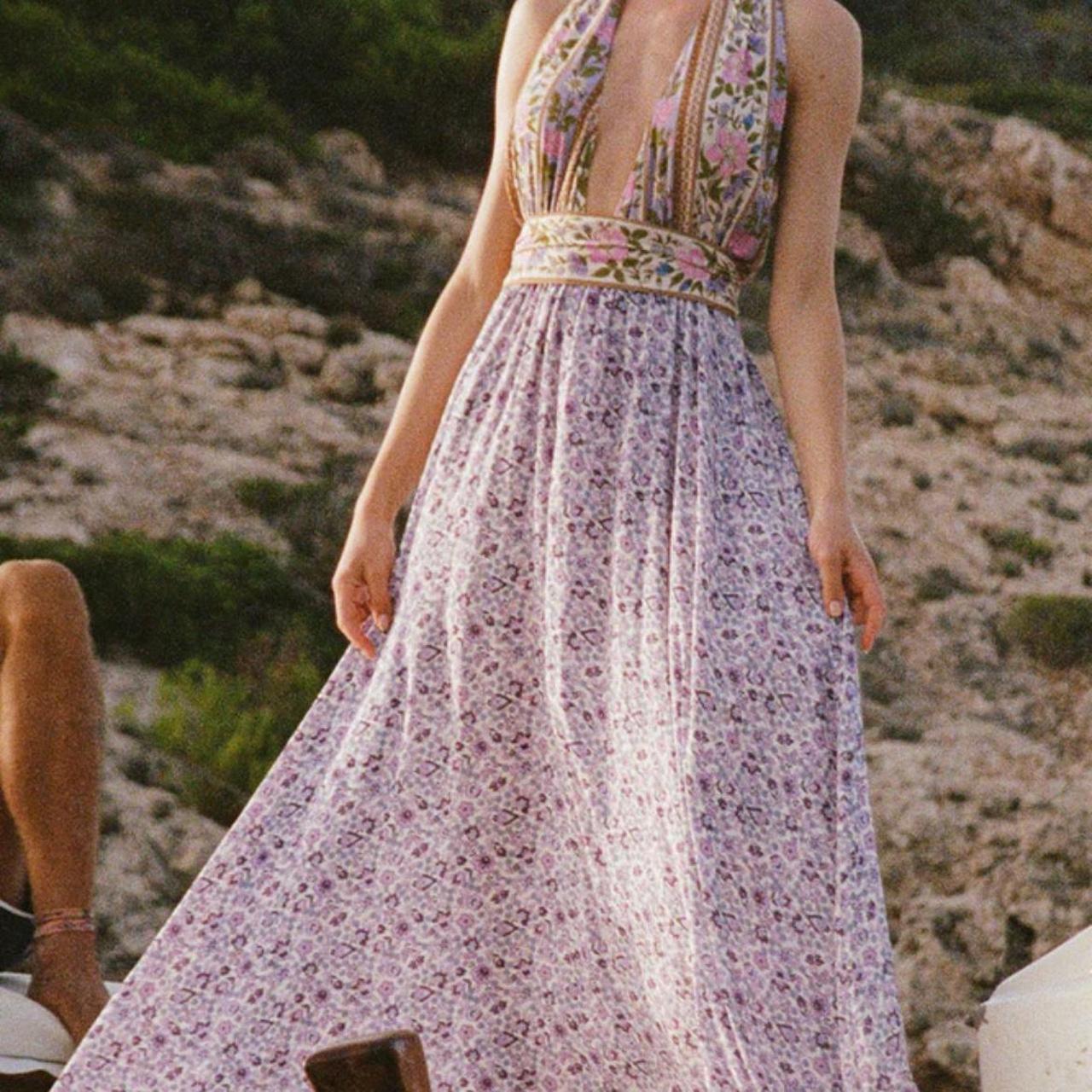 Spell SIENNA HALTER MAXI DRESS size L. Paid $329.... - Depop