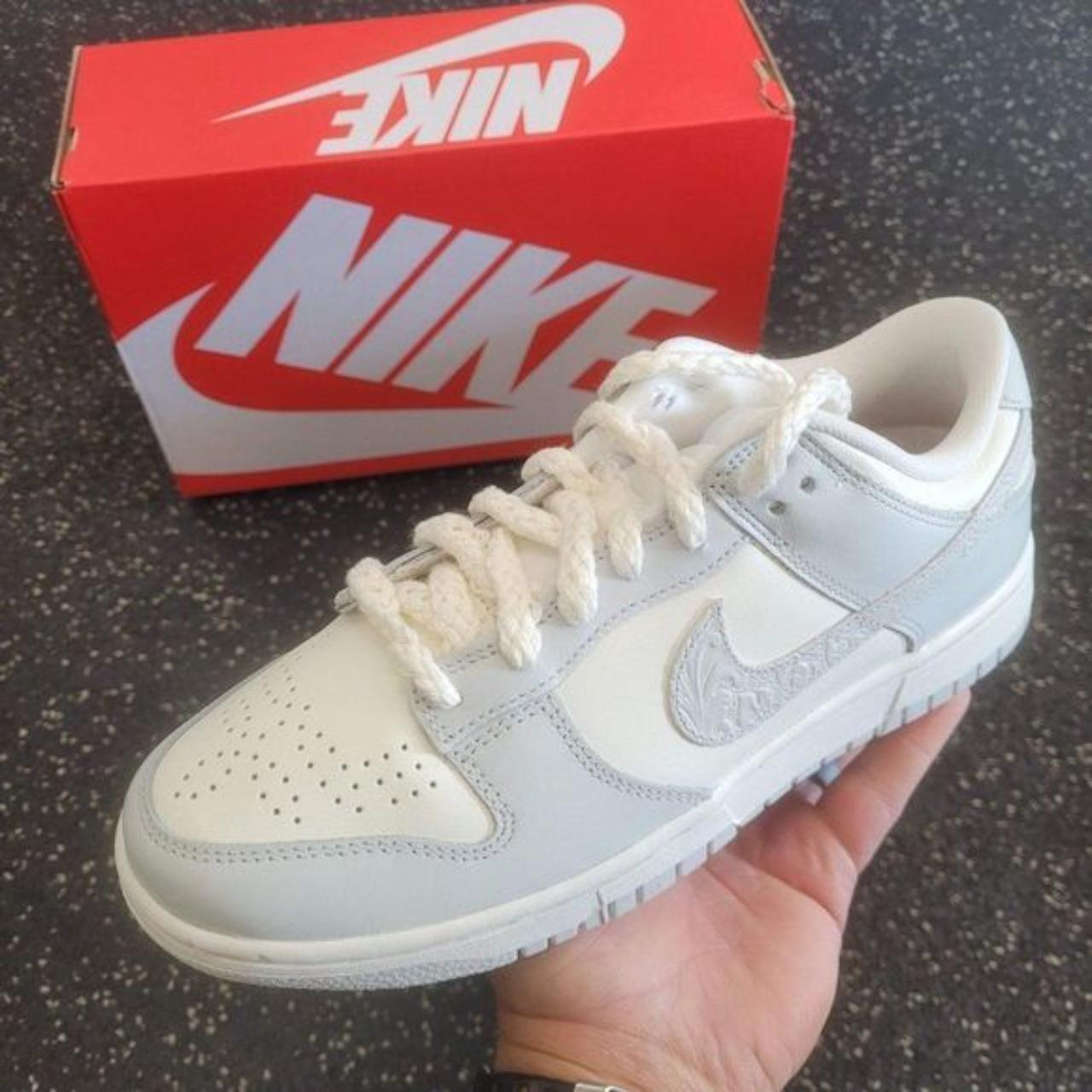 Nike Dunk Low Needlework Sail Aura (Women's)... - Depop