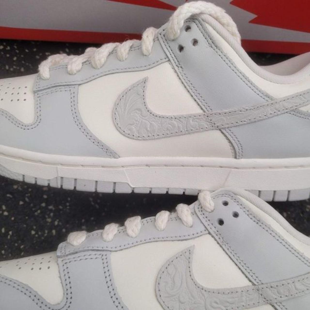 Nike Dunk Low Needlework Sail Aura (Women's)... - Depop