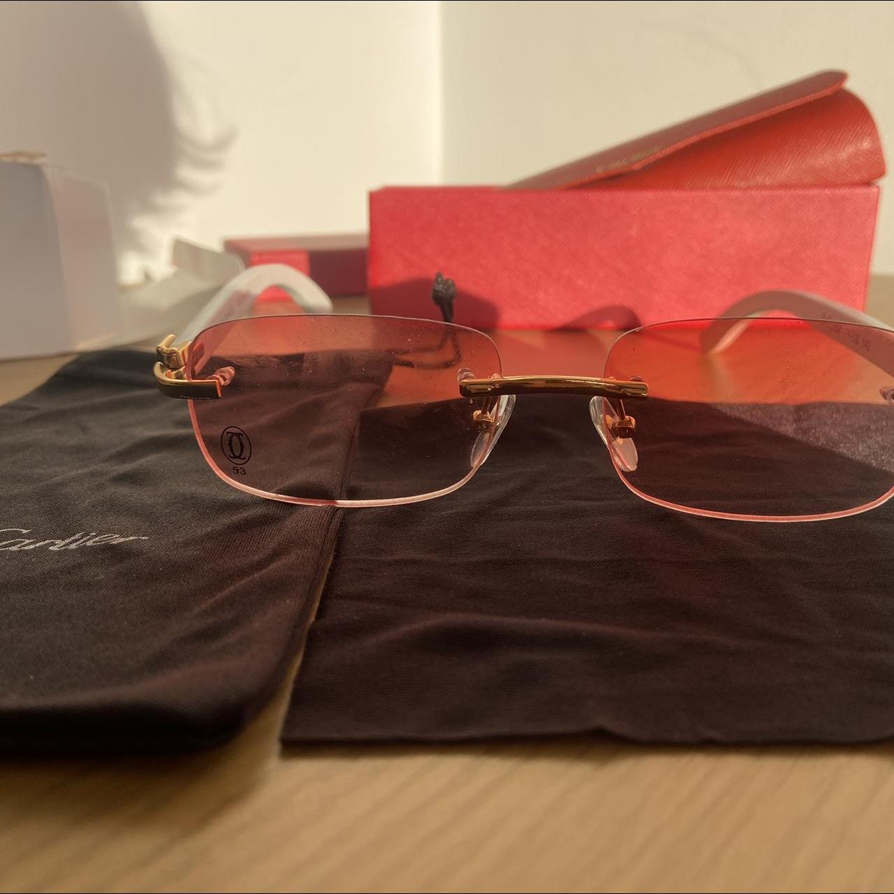 Red Cartier glasses. Used a bit but is still fine.... - Depop