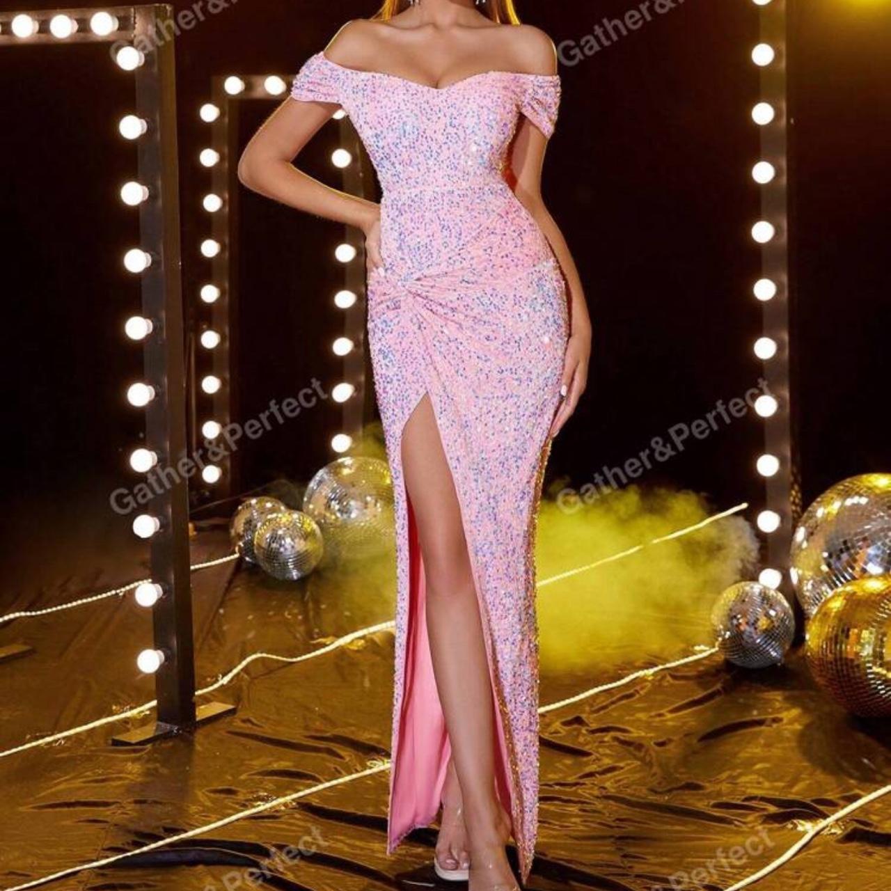 Shein event /prom dress. Size xs Never worn ,zips... - Depop