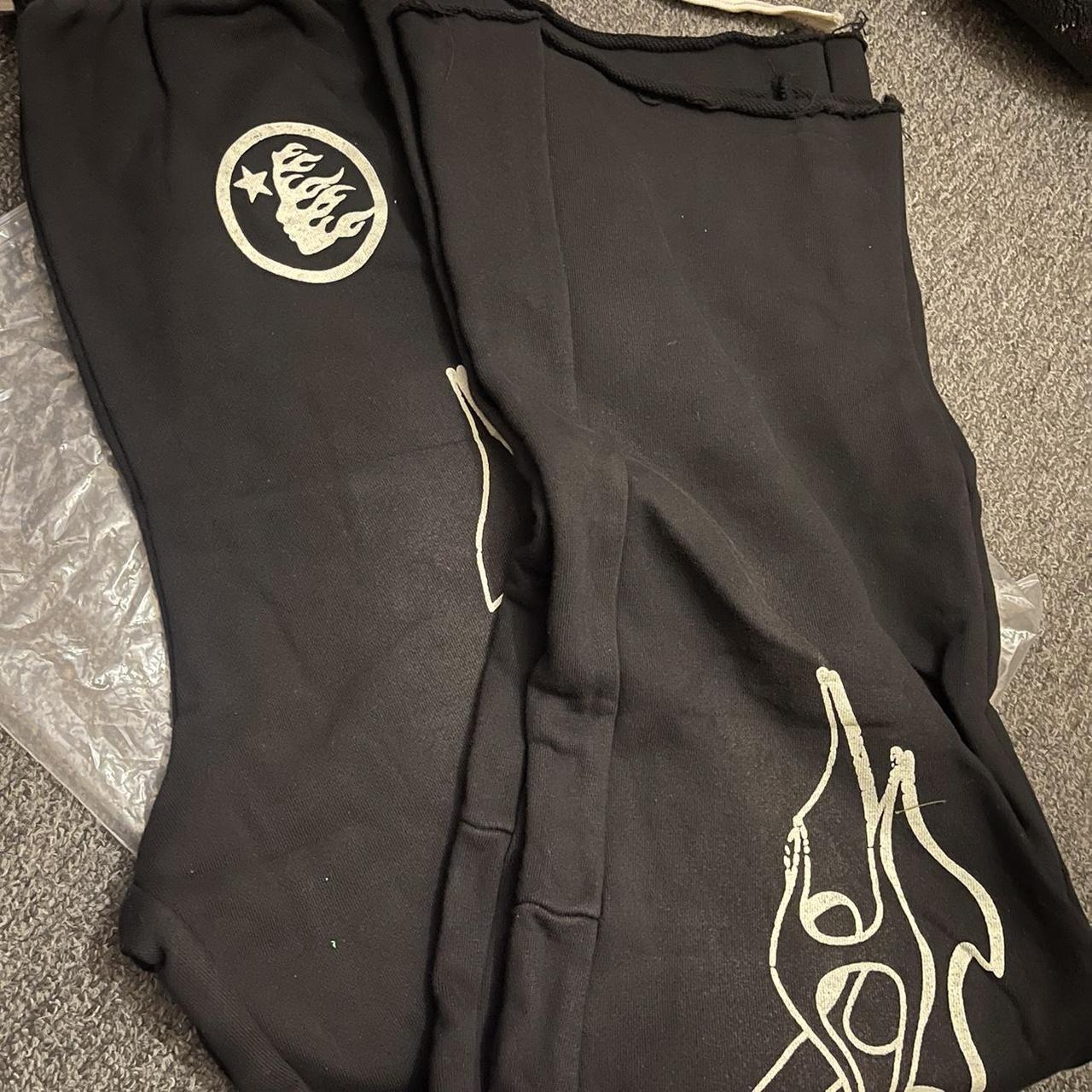 hellstar tracksuit bottoms size M can fit large or... - Depop