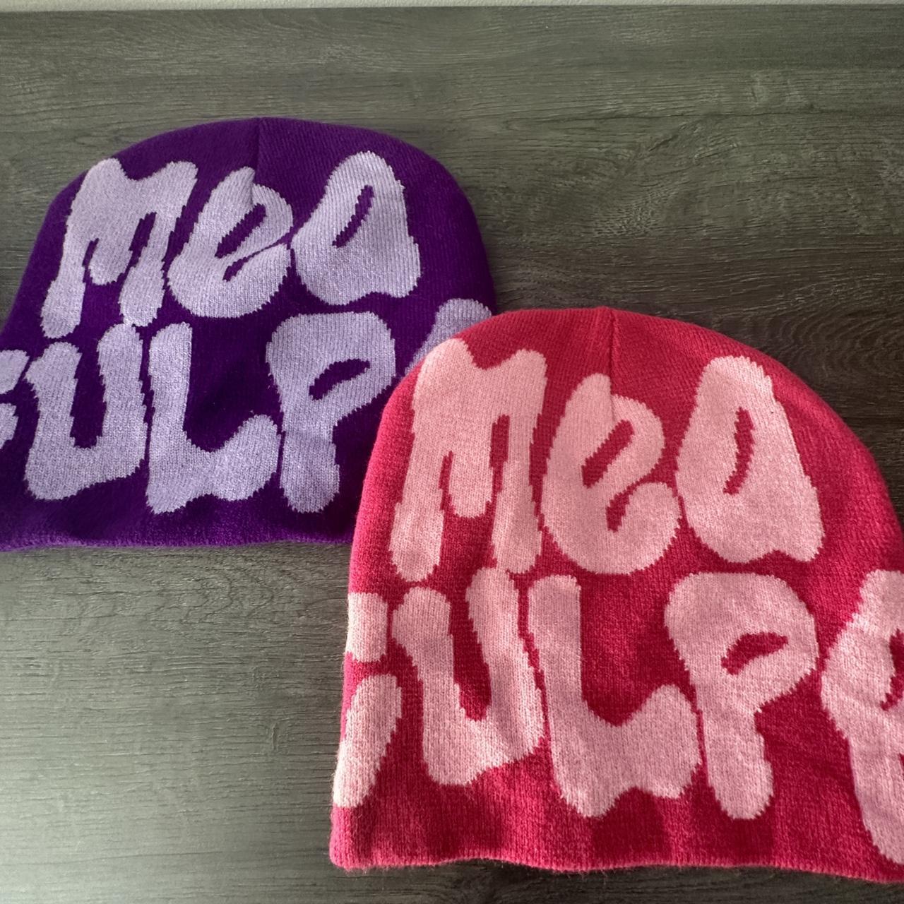 Mea Culpa Beanies Purple & Pink (Nvr worn) Best Offer - Depop