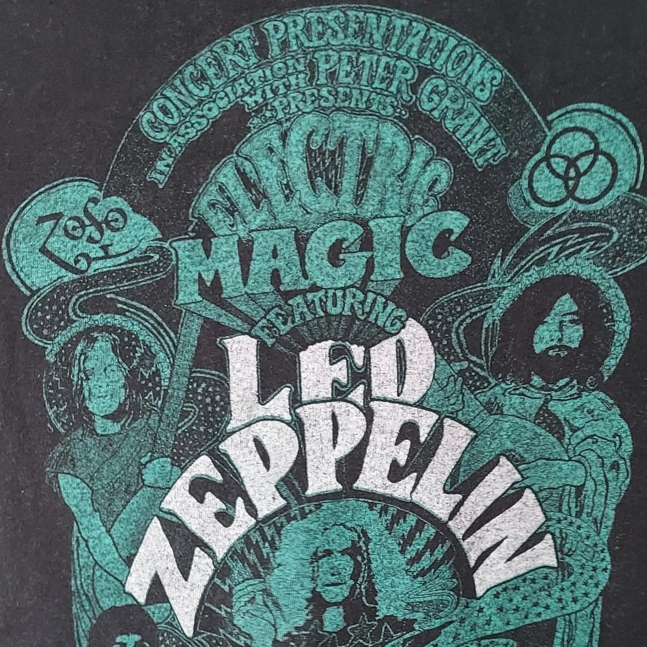Led Zeppelin Electric Magic tour T-Shirt Black... - Depop