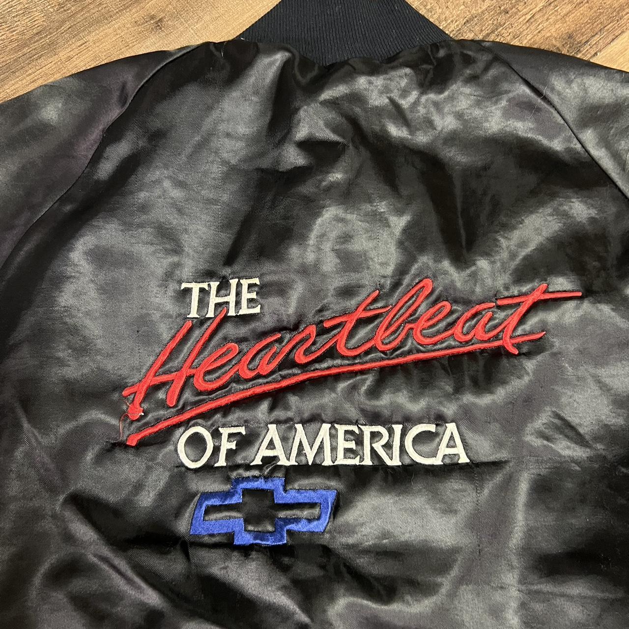 Vintage Chevrolet NASCAR Satin Bomber Jacket Clean... - Depop