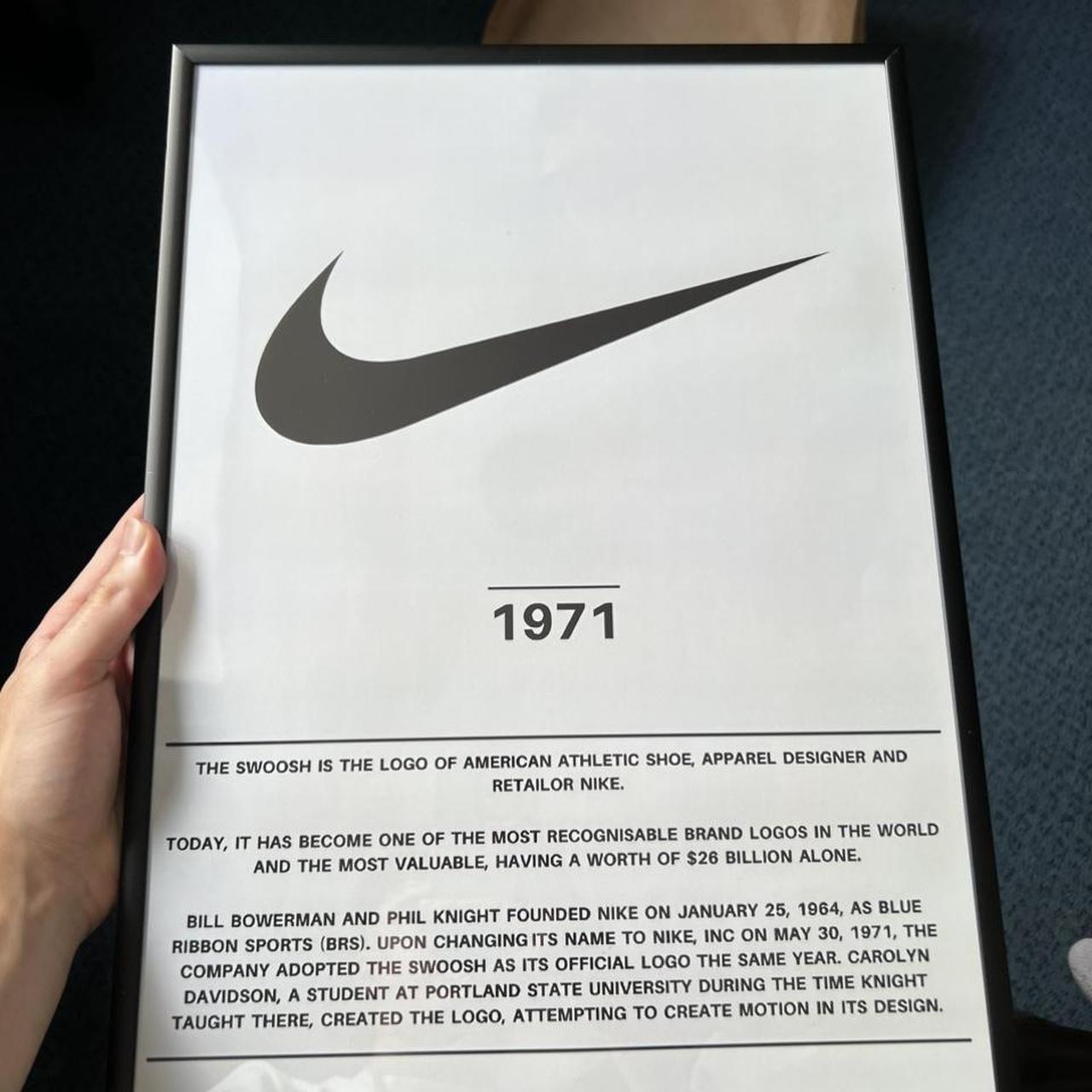Nike “SWOOSH” Framed Poster | Limited Edition | A3... - Depop