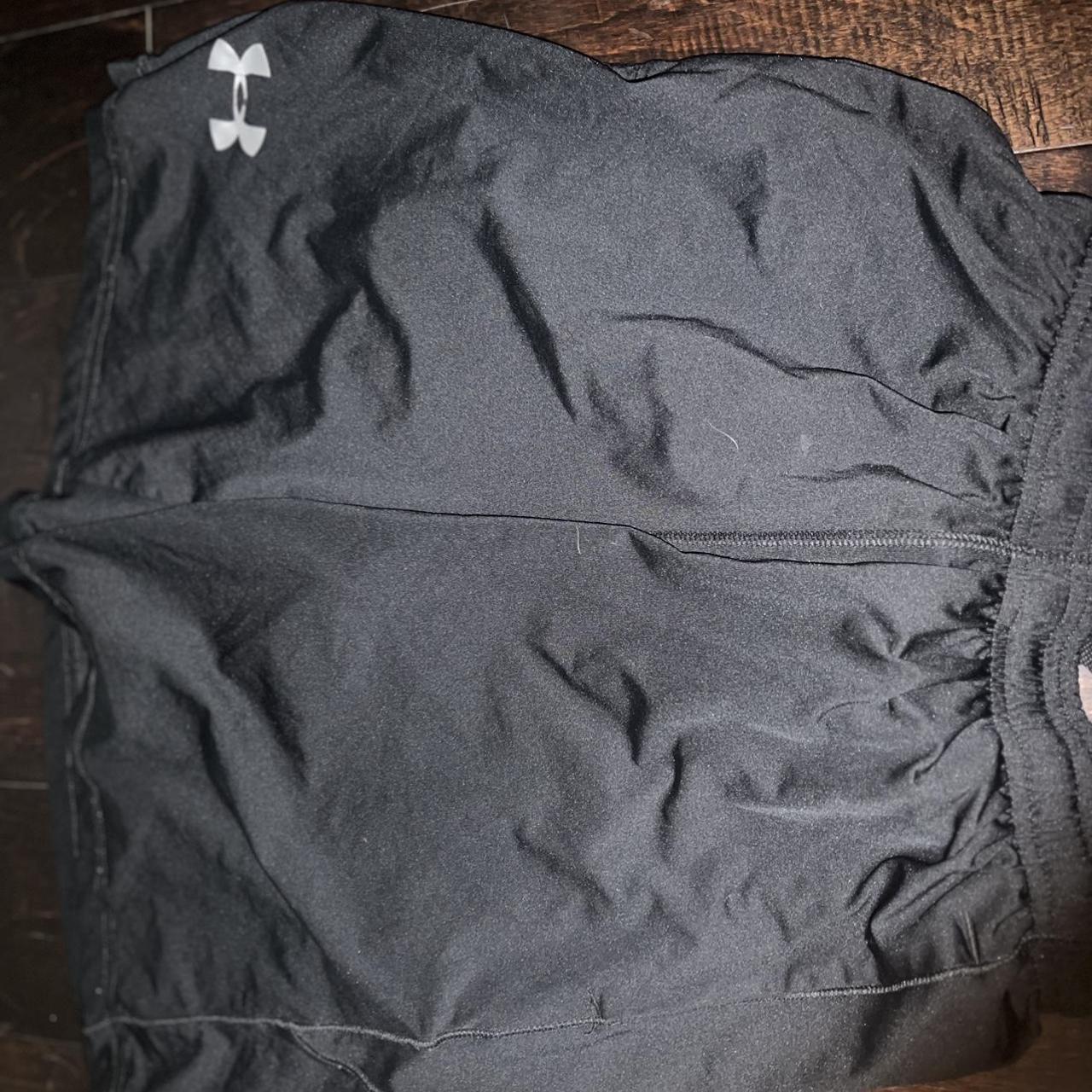 Black pair of under armor shorts Some small pokey holes - Depop