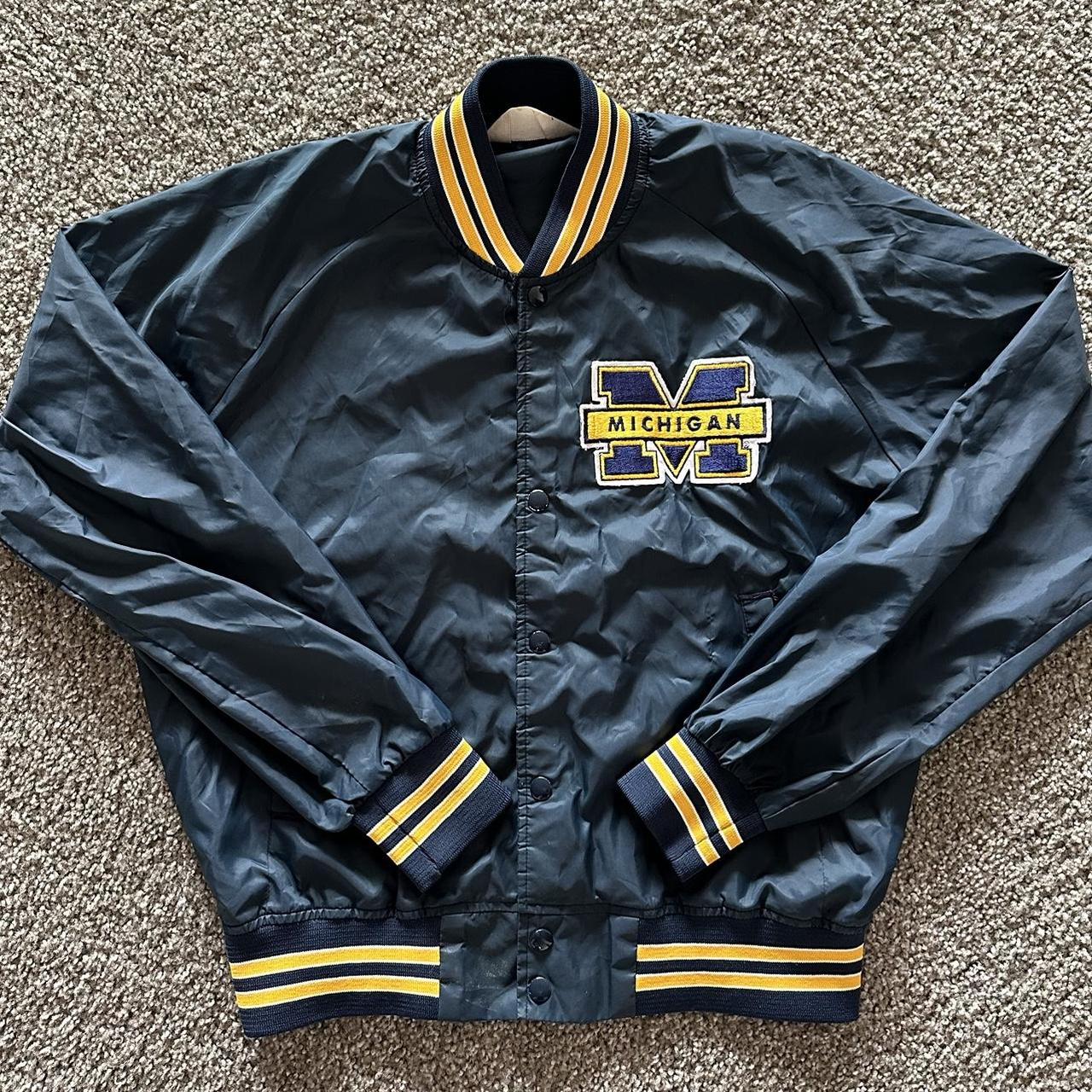 Lightweight vintage University of Michigan varsity... - Depop