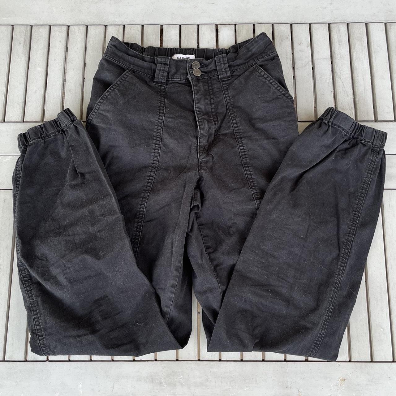 Black Garage cargo pants, xs, cuffed at bottoms,... - Depop