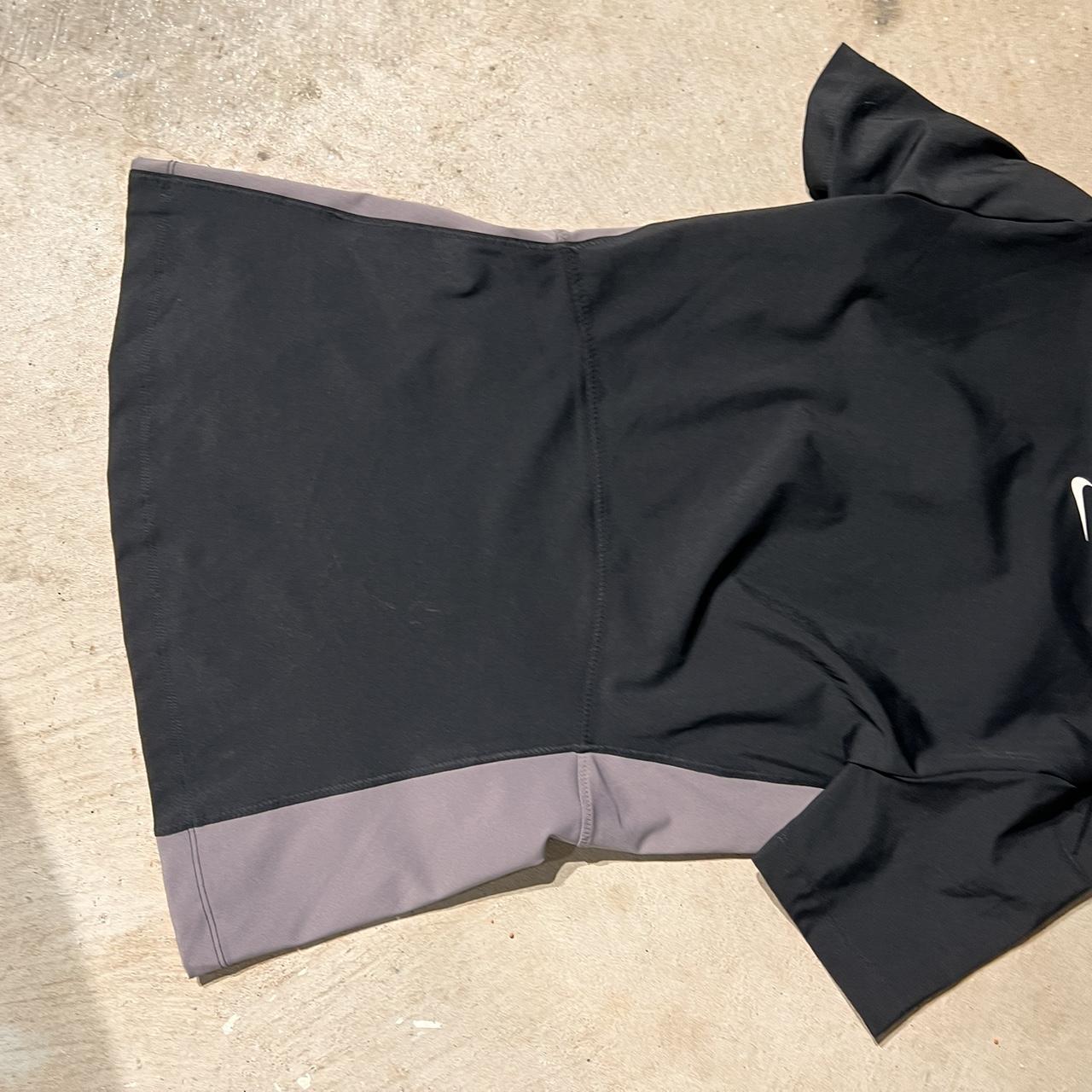 Black and grey Nike compression shirt small - Depop