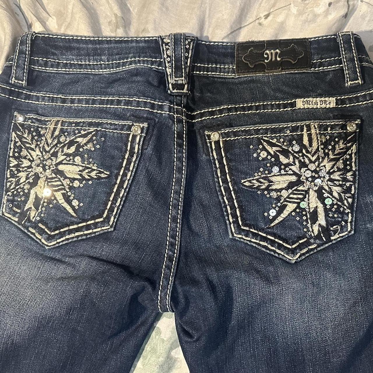 Miss Me Denim Jeans Womens Snowflake Straight Cut... - Depop