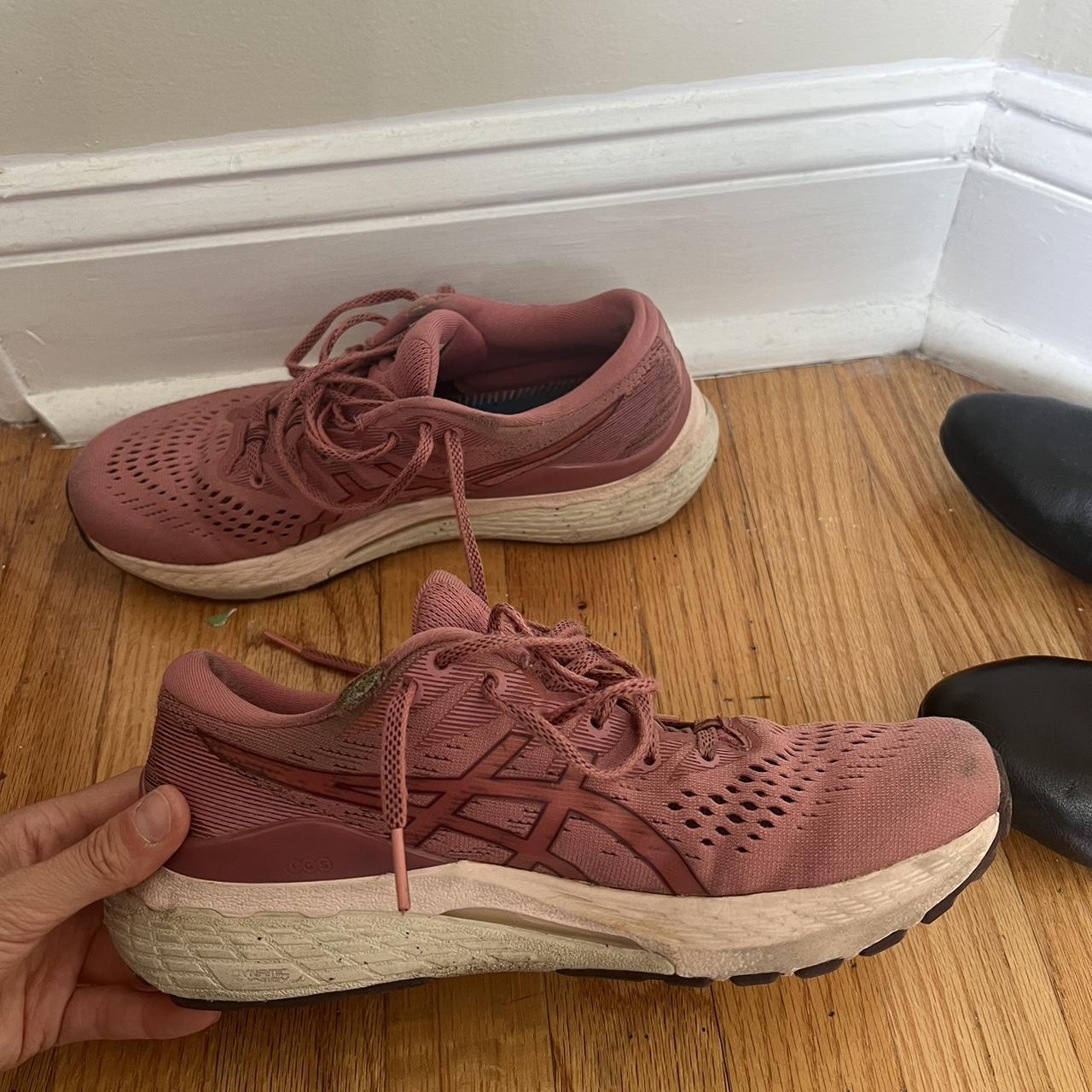 ASICS running shoes! Dark pink Maude color with a... - Depop