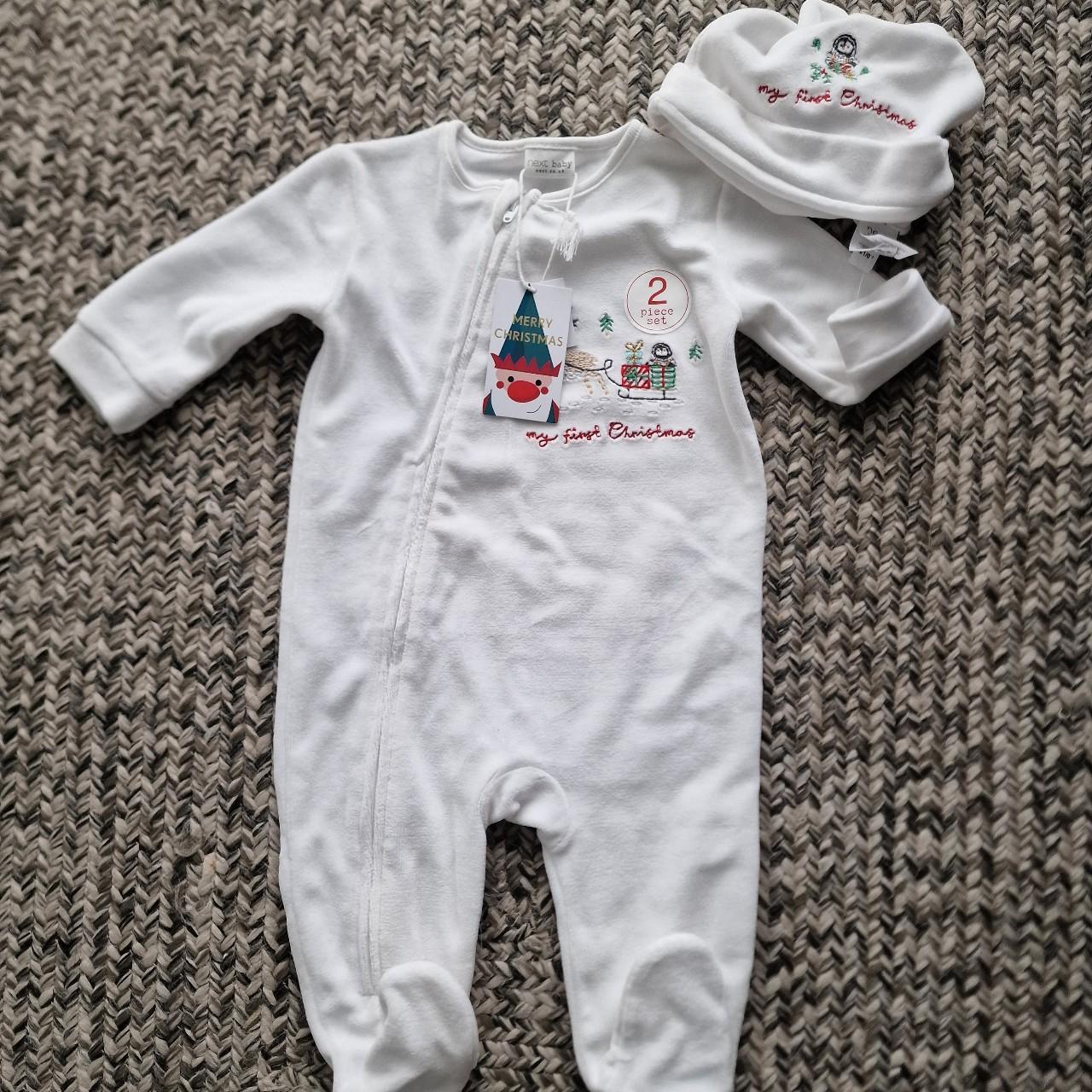 Next baby grow and hat with "My first Christmas"... - Depop